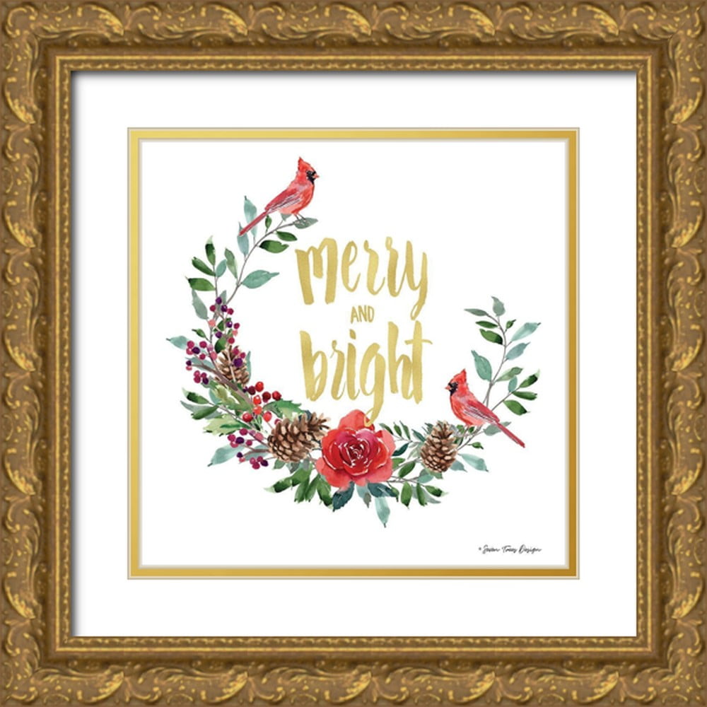 Seven Trees Design 12x12 Gold Ornate Wood Framed with Double Matting ...