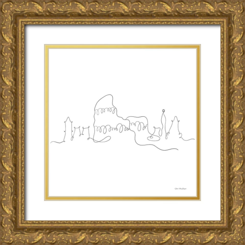 Seven Trees Design 12x12 Gold Ornate Wood Framed with Double Matting ...