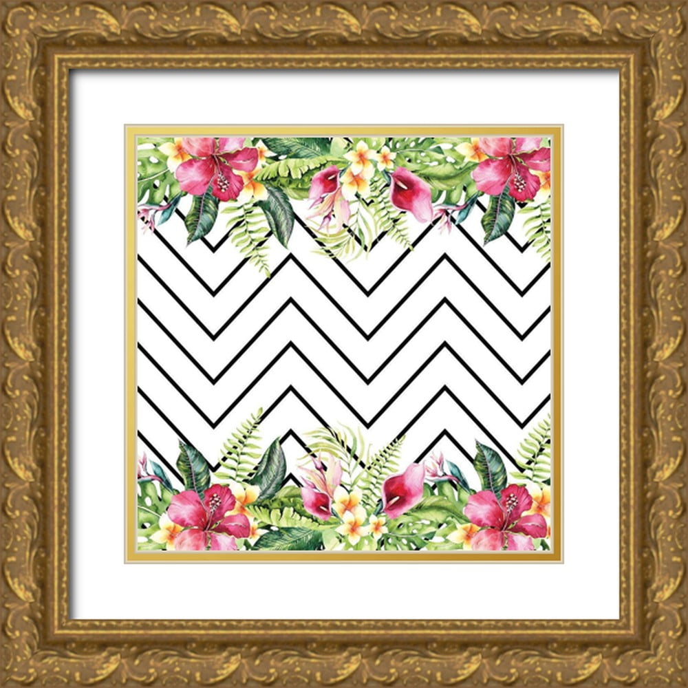 Seven Trees Design 12x12 Gold Ornate Wood Framed with Double Matting ...