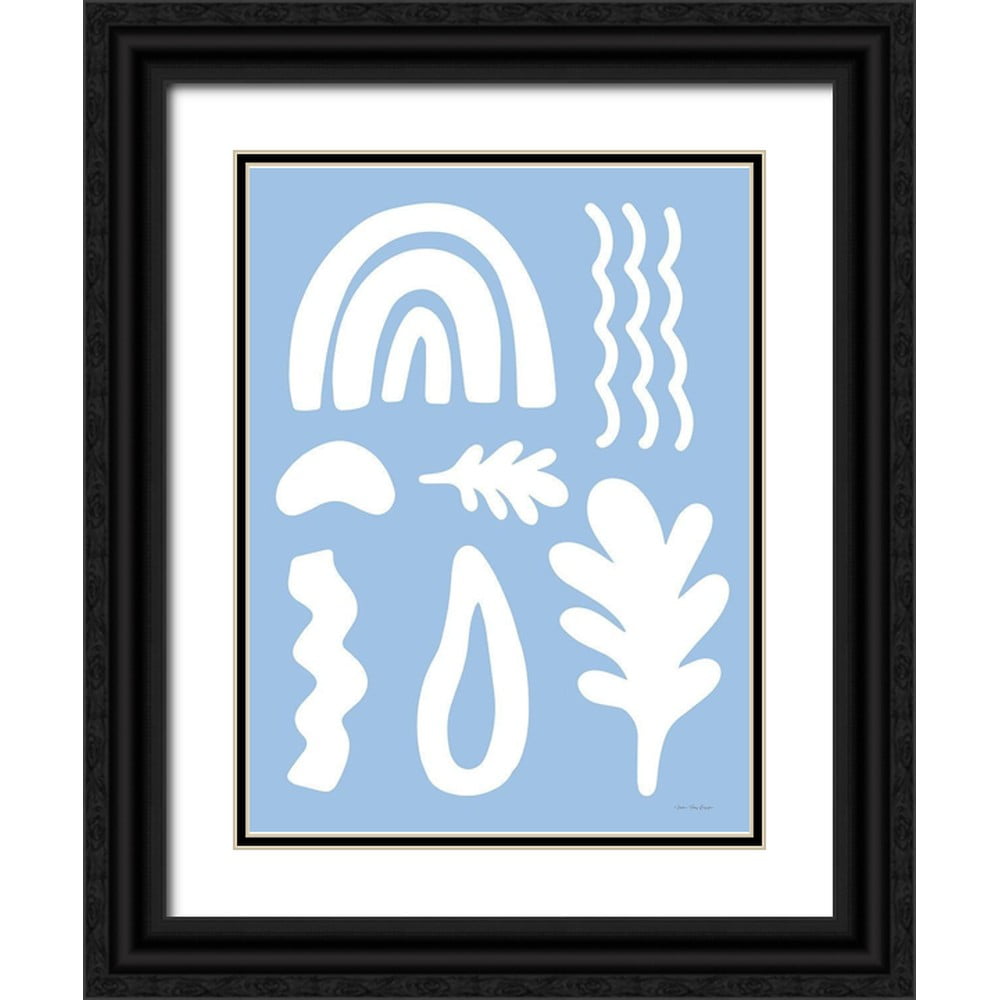 Seven Trees Design 12x14 Black Ornate Wood Framed with Double Matting ...