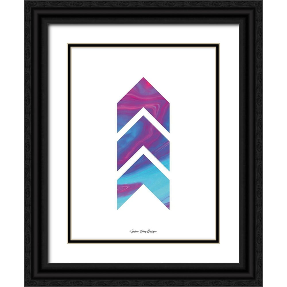 Seven Trees Design 12x14 Black Ornate Wood Framed with Double Matting ...