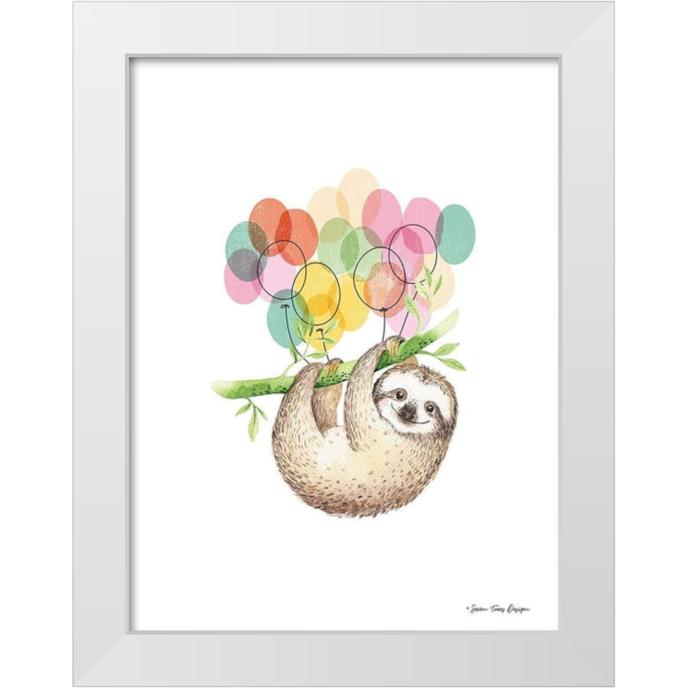 Seven Trees Design 12x14 White Modern Wood Framed Museum Art Print ...