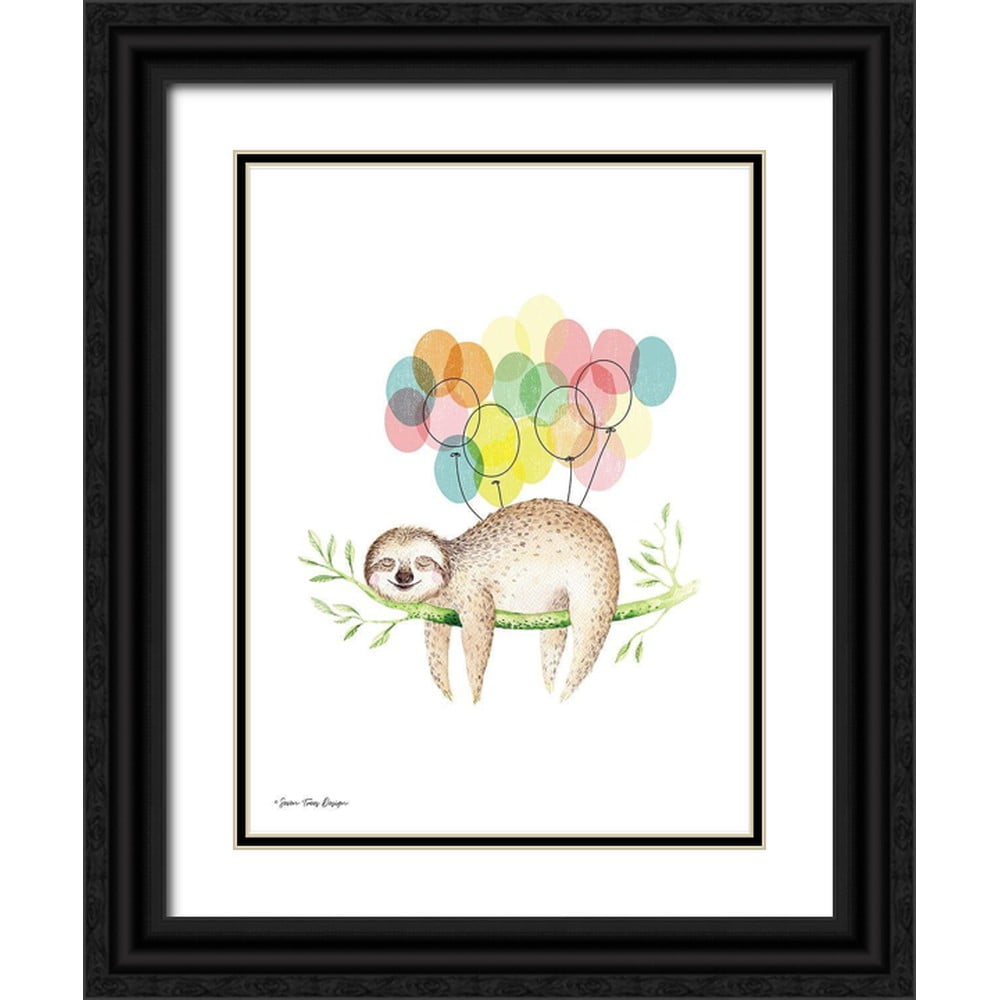 Seven Trees Design 15x18 Black Ornate Wood Framed with Double Matting ...