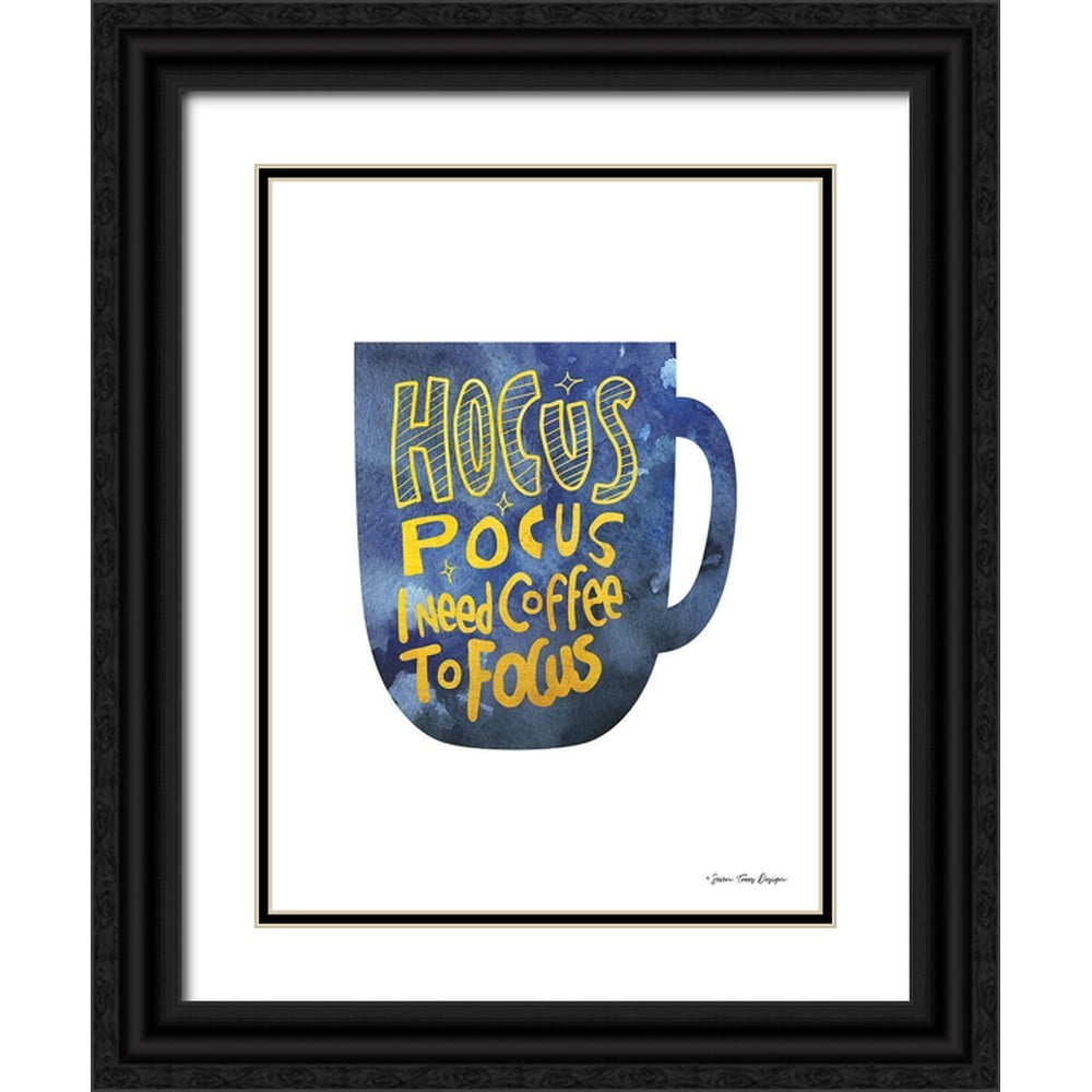 Seven Trees Design 19x24 Black Ornate Wood Framed with Double Matting ...