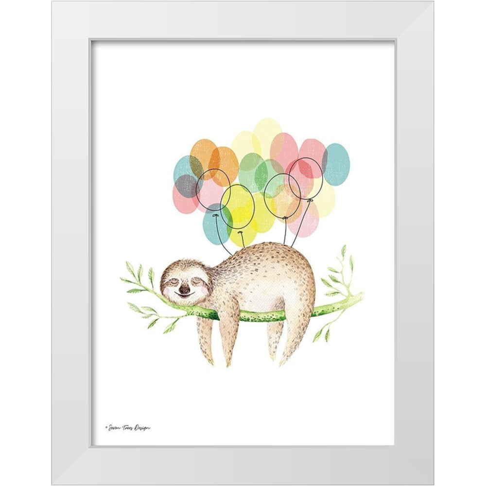 Seven Trees Design 19x24 White Modern Wood Framed Museum Art Print ...