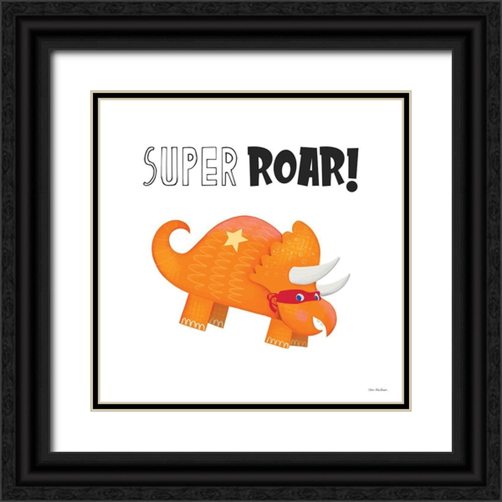 Seven Trees Design 26x26 Black Ornate Wood Framed with Double Matting ...