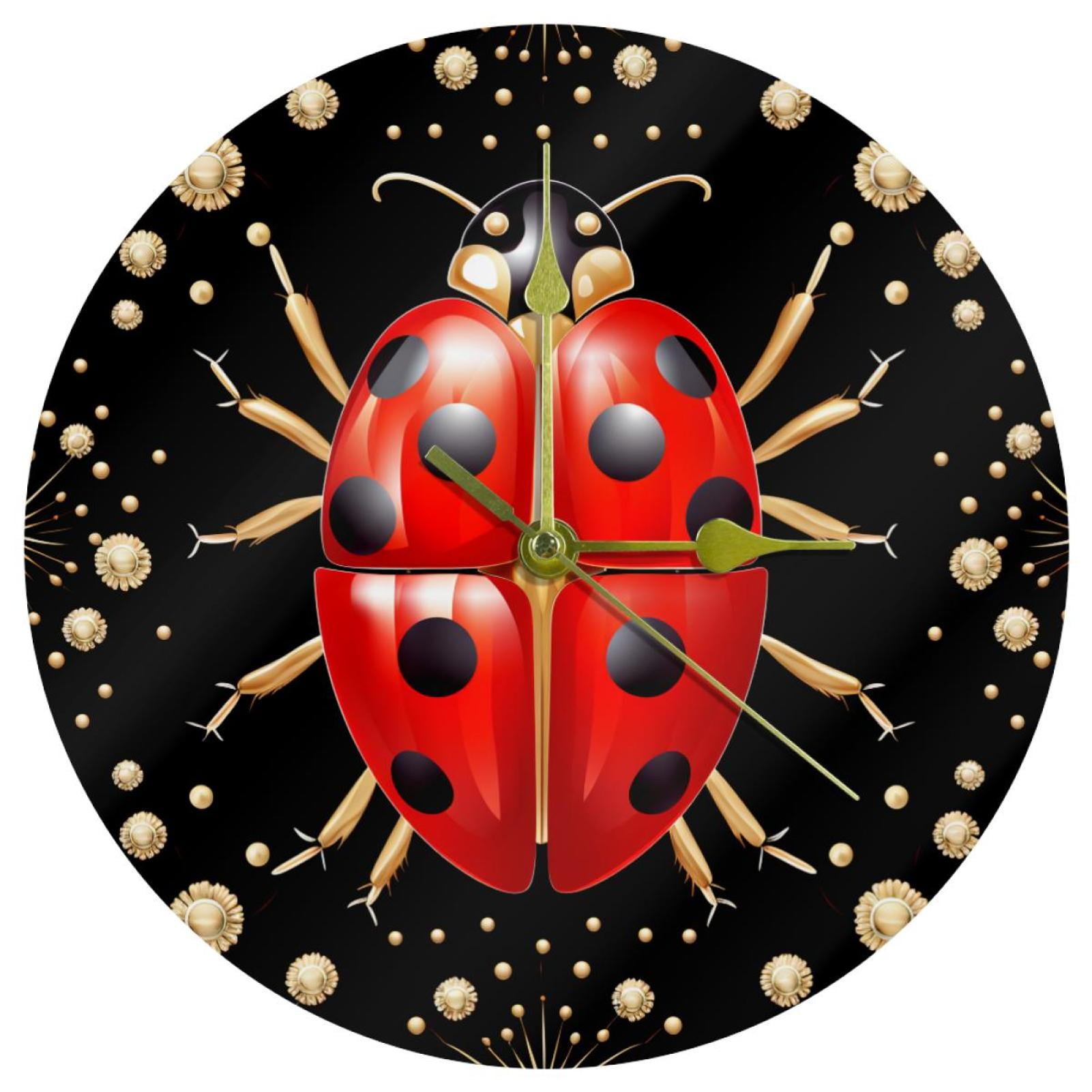 Seven-star ladybug Acrylic Circular Wall Clock - Stylish and Durable ...