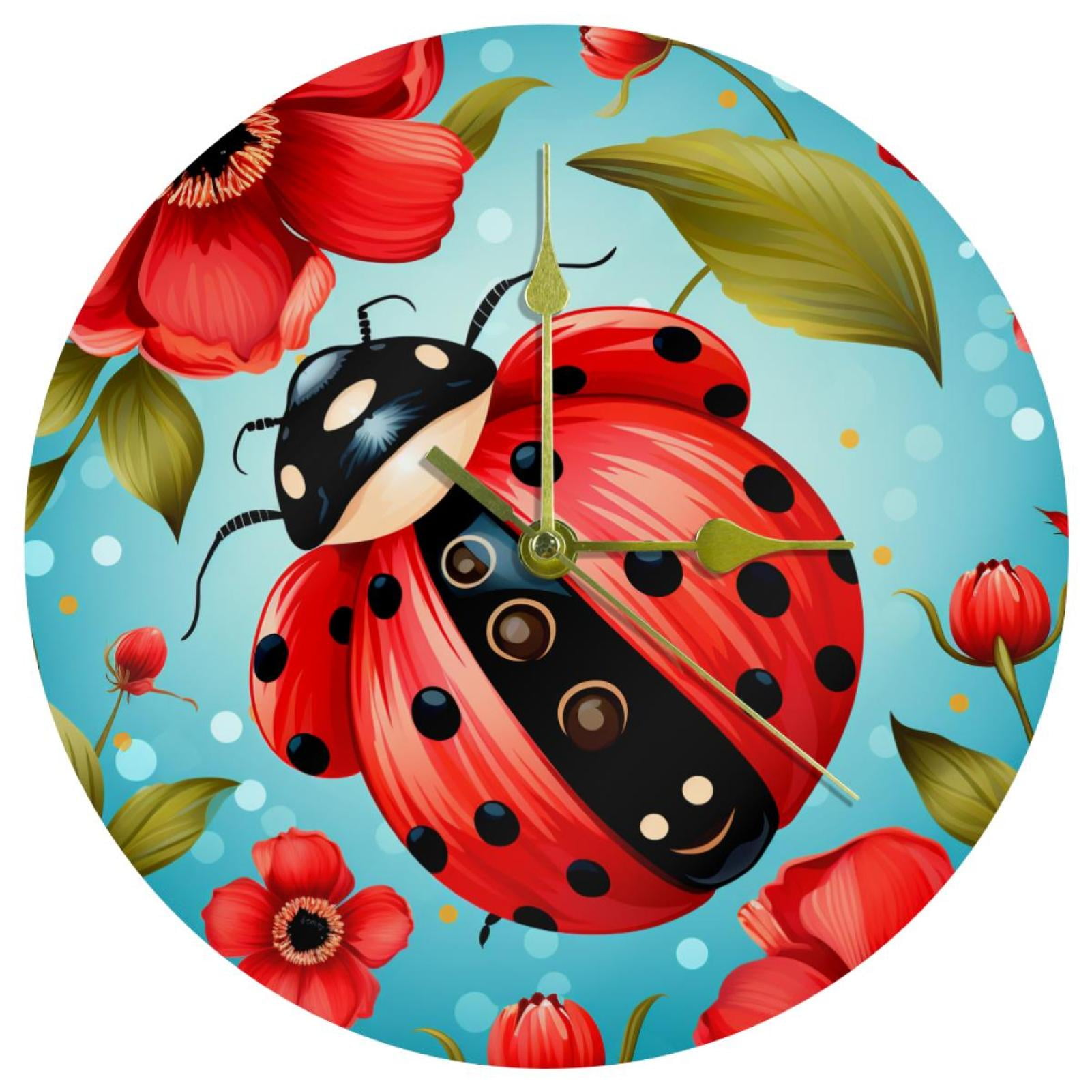Seven-star ladybug Circular Acrylic Wall Clock - Elegant and Stylish ...