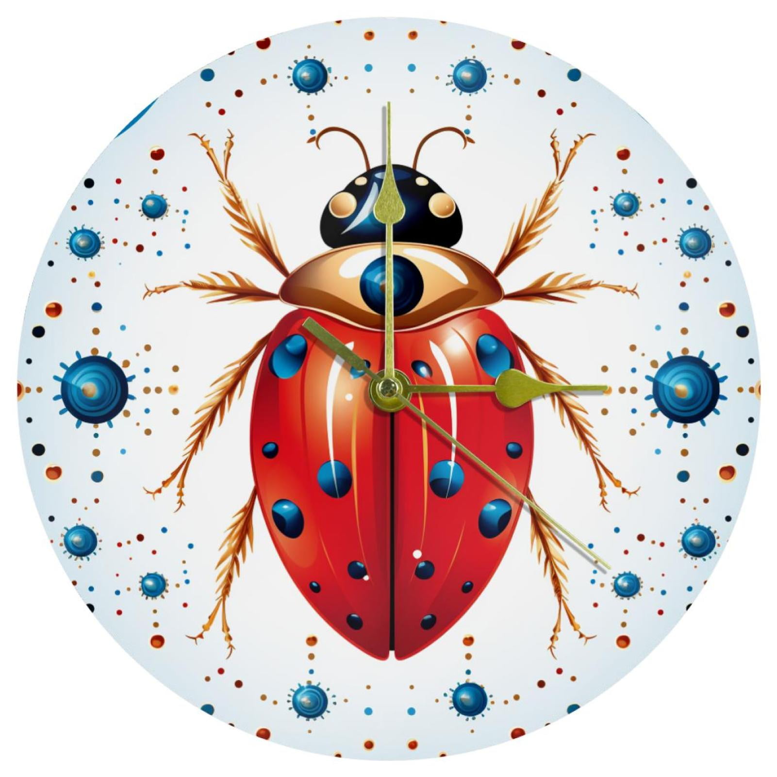 Seven-star ladybug Circular Acrylic Wall Clock - Elegant and Functional ...