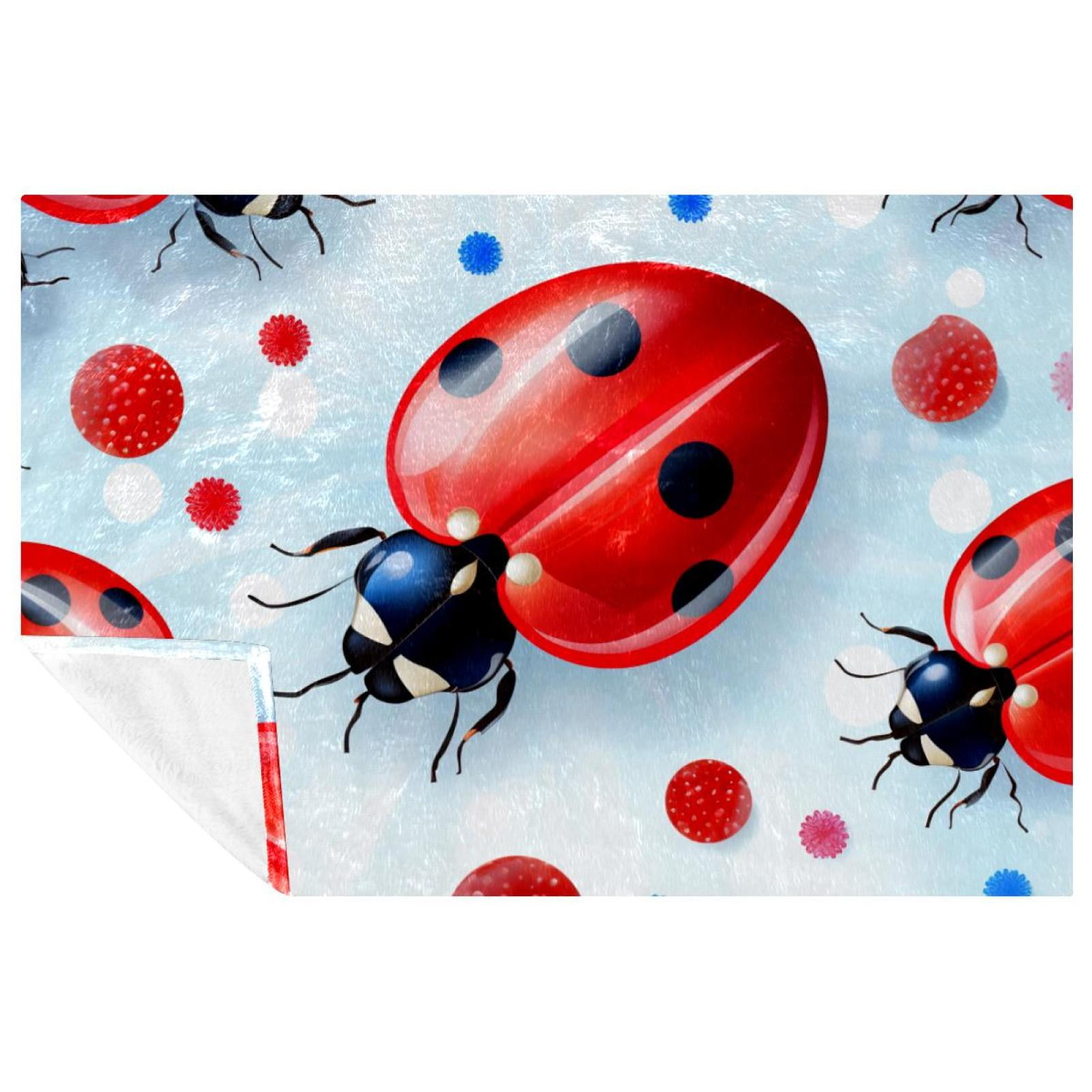 Seven-star ladybug Custom Microfiber Throw Blanket - Soft and Warm ...