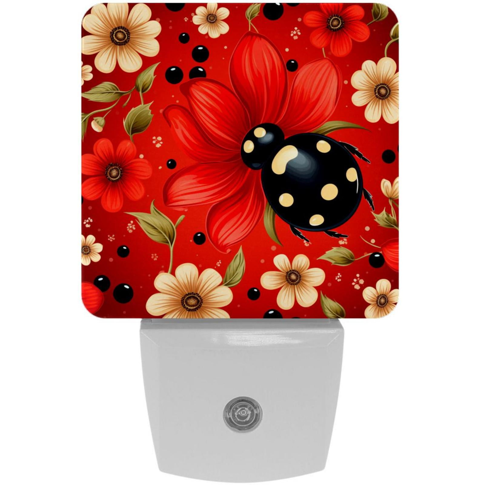 Seven-star ladybug LED Square Night Lights for Bedroom and Living Room ...