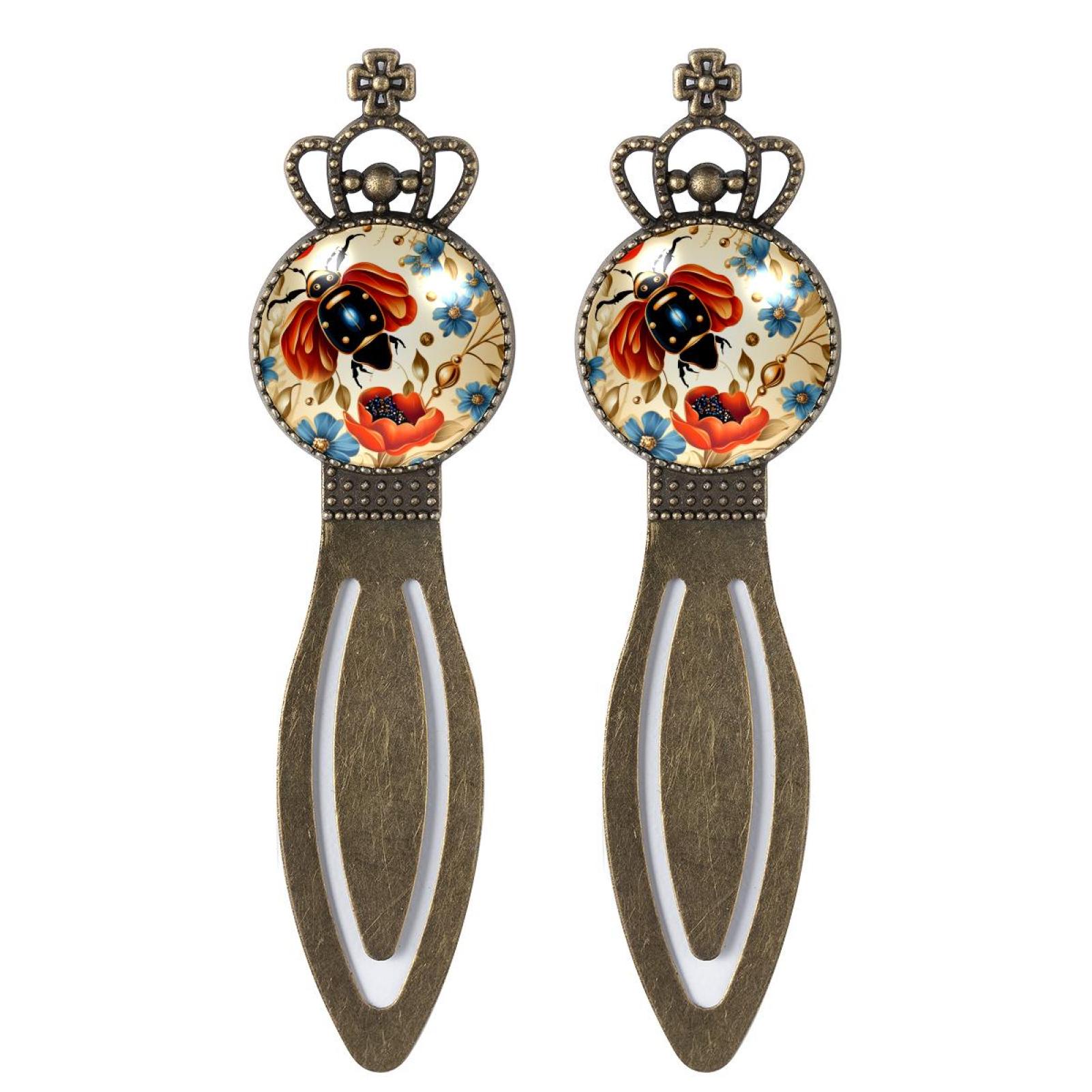 Seven-star ladybug Vintage Copper Crown-Shaped Bookmarks Set of 2 ...