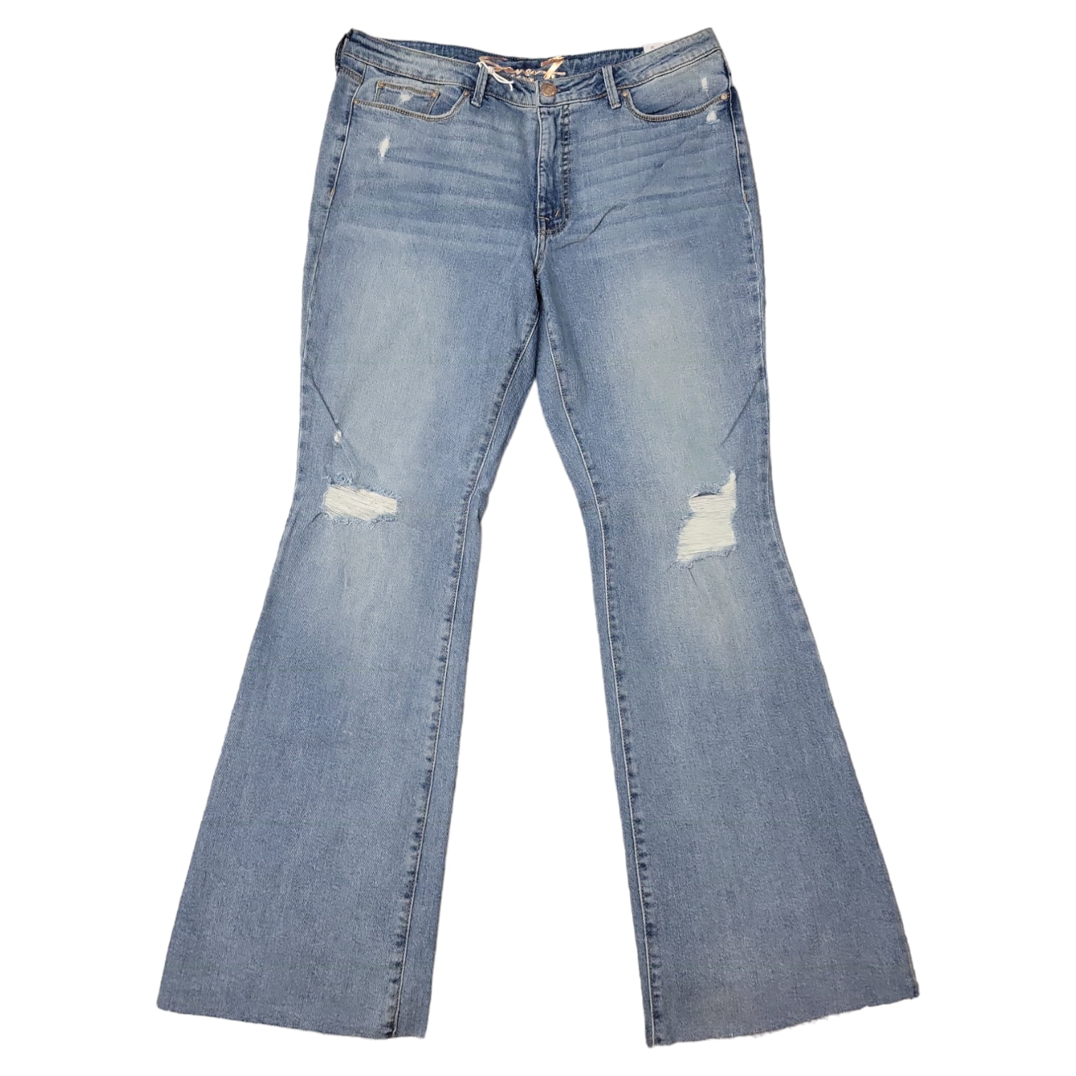 Seven7 Ladies Slimming Silhouette Premium Soft Stretch Denim Slim Flare ...