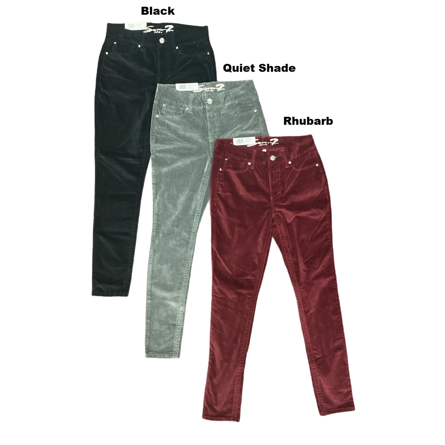 Seven7 Velvet Tummyless Slimming High Rise Skinny Pants (Quiet Shade, 8 ...