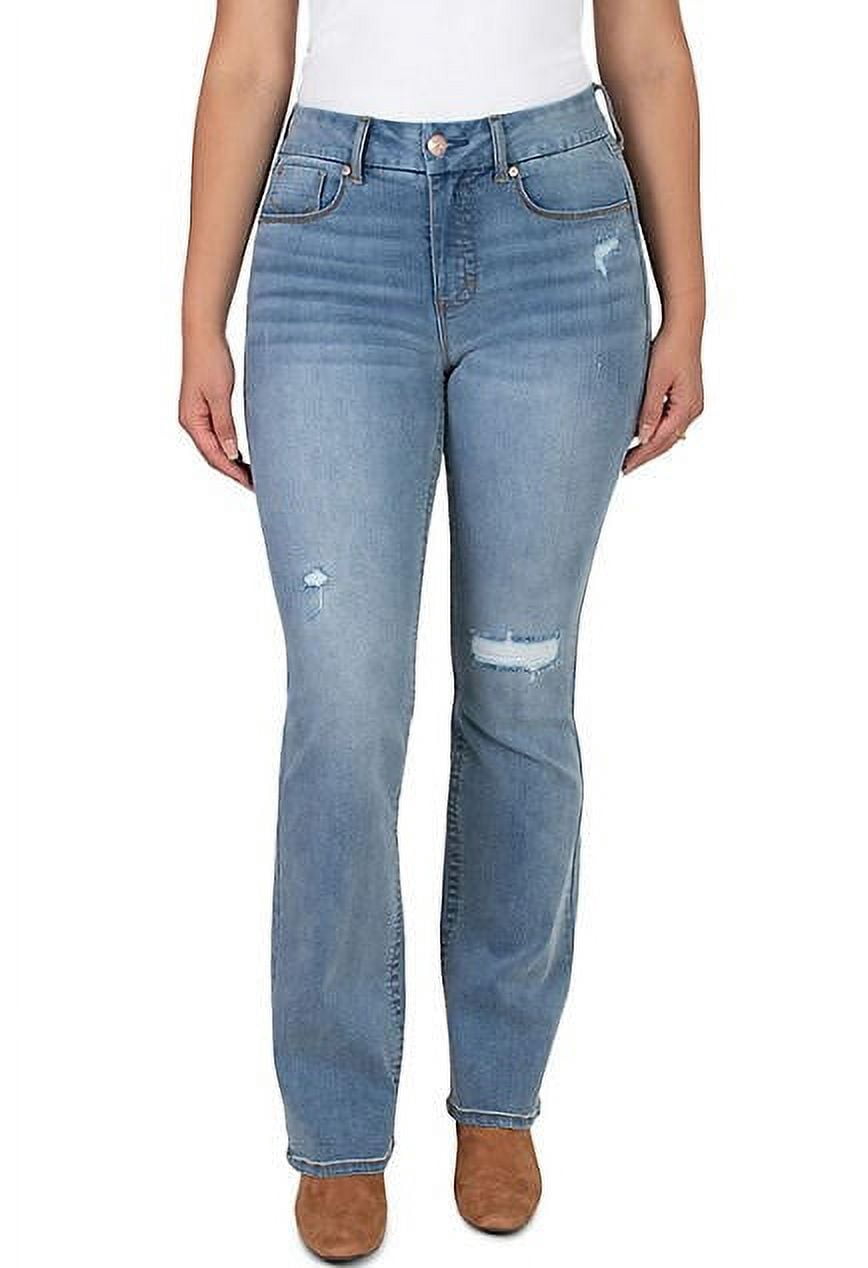 Seven7 Women's High Rise Tummyless Slim Boot Leg Jeans (Laguna, 12 ...