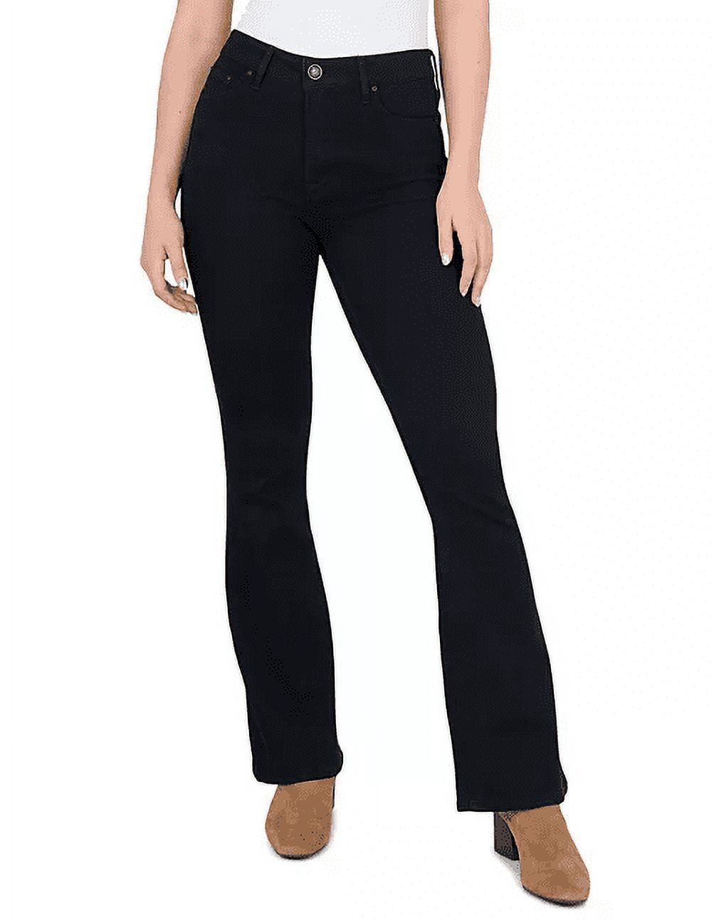 Seven7 Women's Slim Flare Jean (Black, 12) - Walmart.com