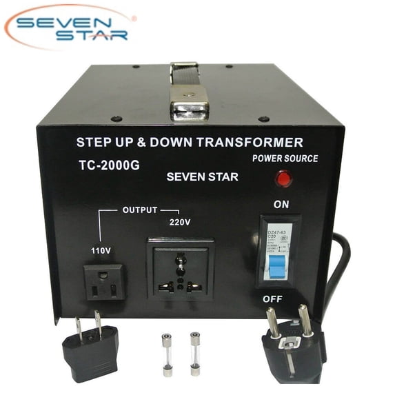 SevenStar TC-2000W Watt 110V-220 Volt Up/Down Transformer Heavy-Duty ...