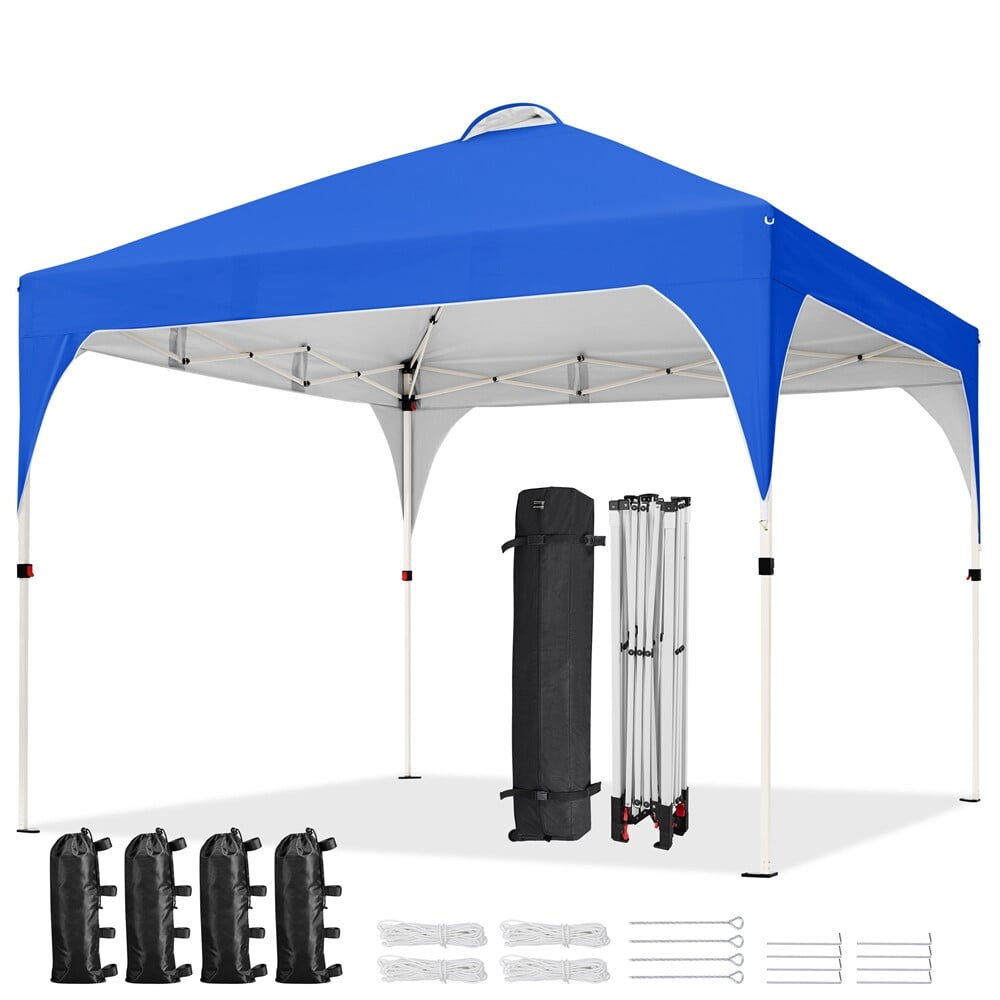 SevenThree 10x10 Pop Up Canopy Tent with Vent, Easy Set Up Tent ...