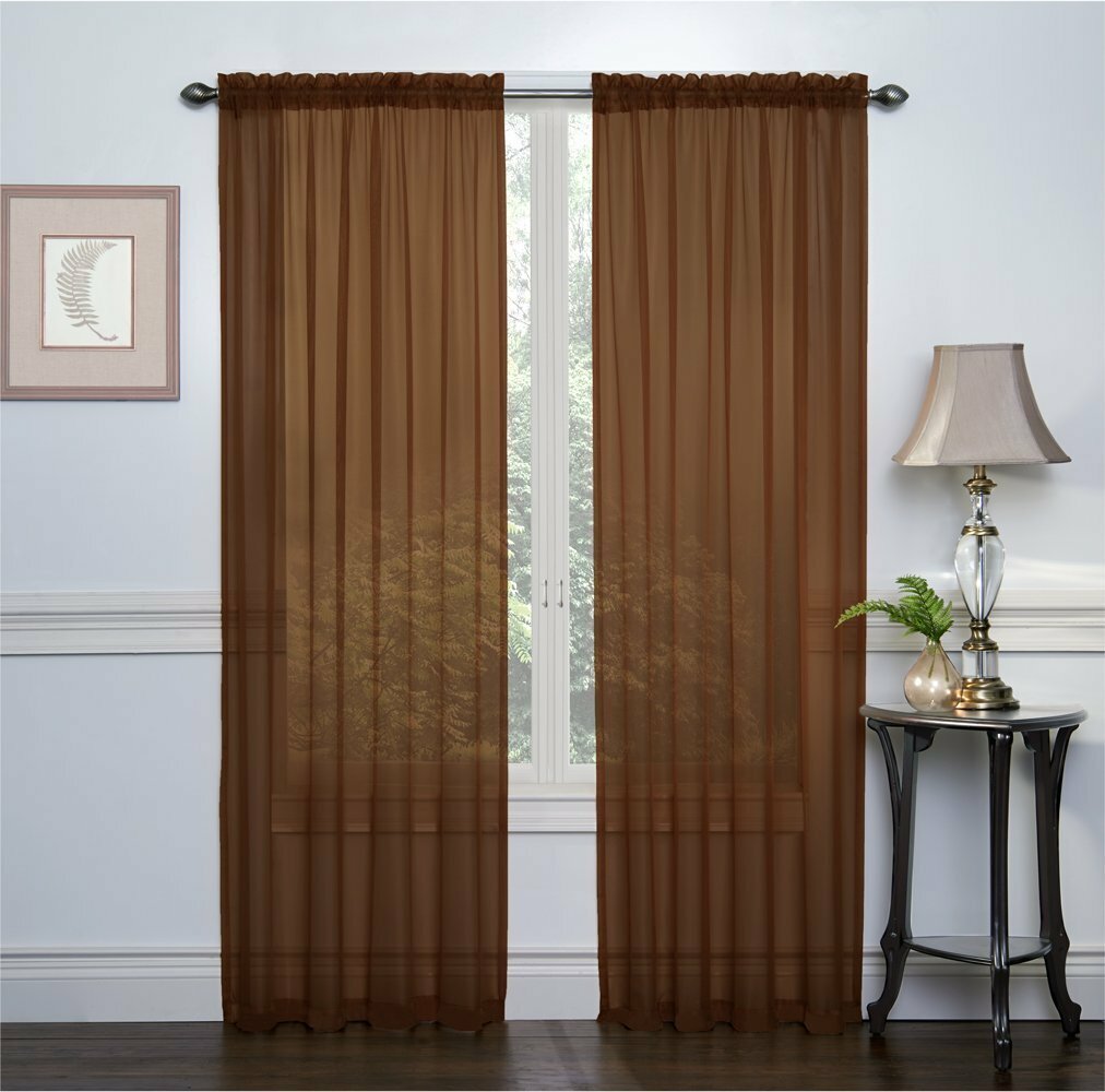 SevenThree 2 Pc Luxury Sheer Curtain Panels For Bedrooms - Assorted ...