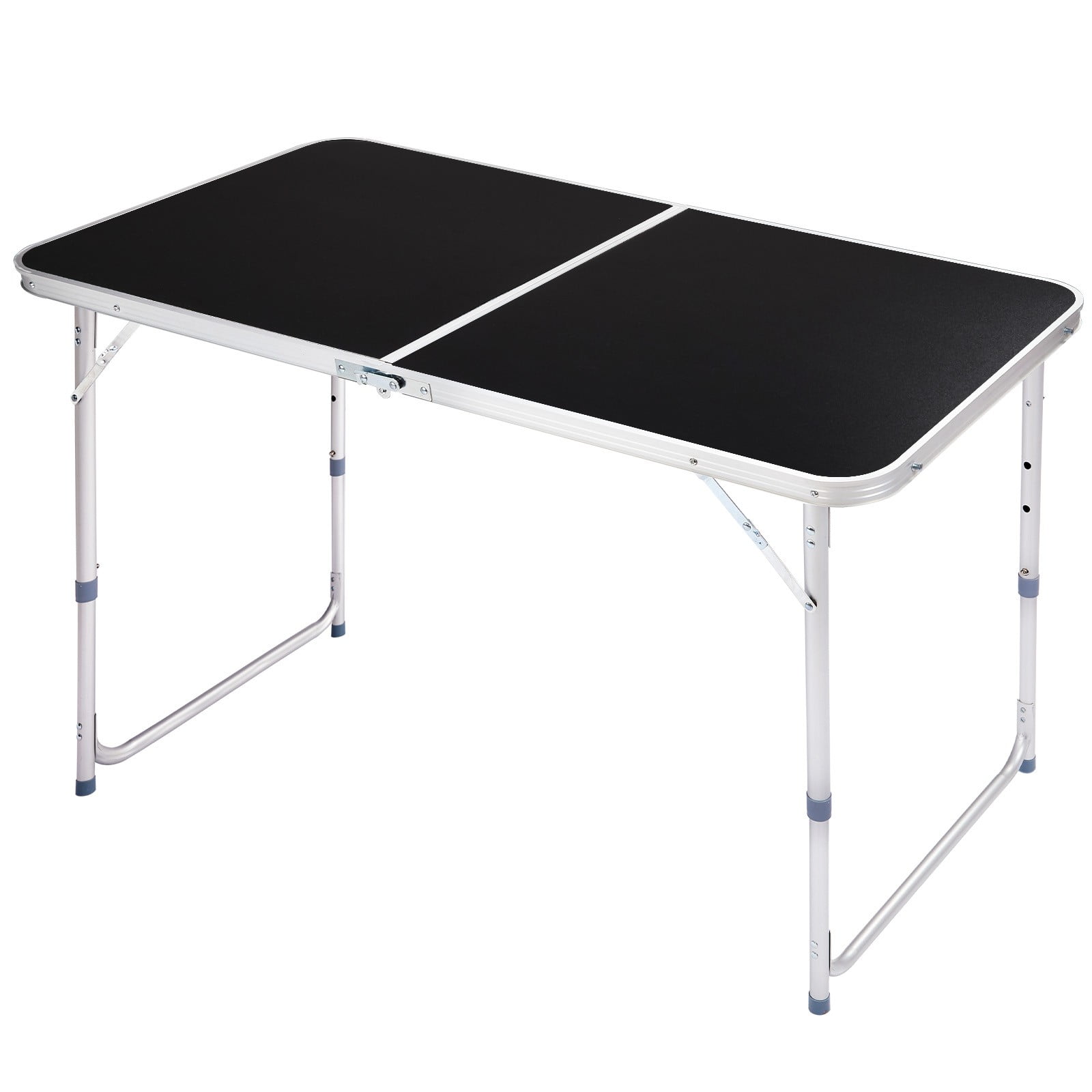 SevenThree 4.0 Ft Folding Portable Camping Table with Three Adjustable ...
