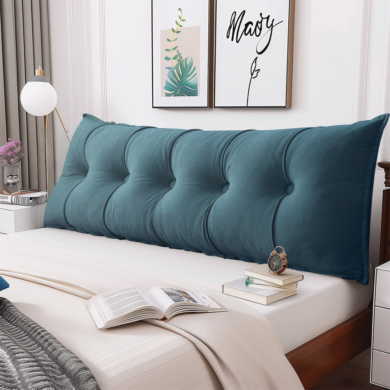 SevenThree Soft Headboard Pillow Bed Wedge Reading Pillow Long Bolster ...
