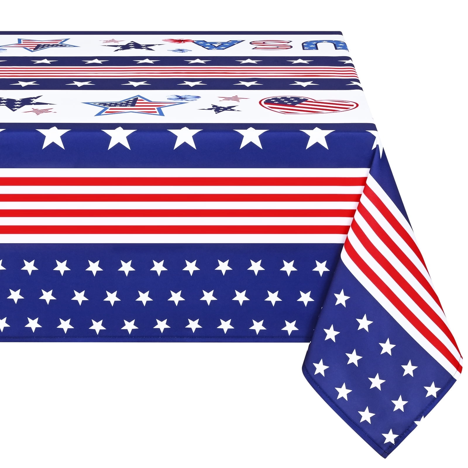 Sevenstars 4th of July Patriotic Rectangle Tablecloth Memorial Day ...