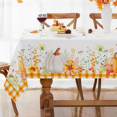 Romanstile Fall Tablecloth 60x84inch Rectangular Thanksgiving Autumn ...