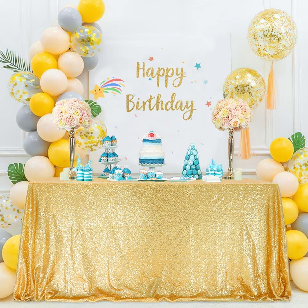 Sevenstars Gold Sequin Tablecloth Sparkly Table Cloth Laser Square ...