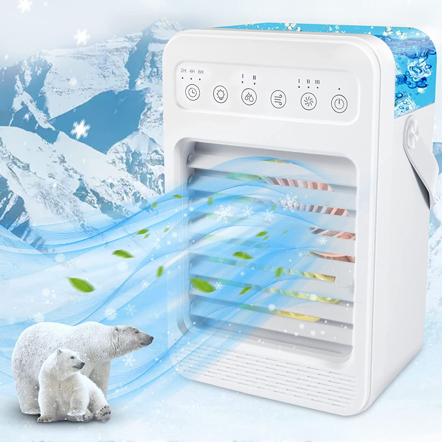 Sevenstars Portable AC Unit: Air Conditioner Fan with Humidifier & LED ...