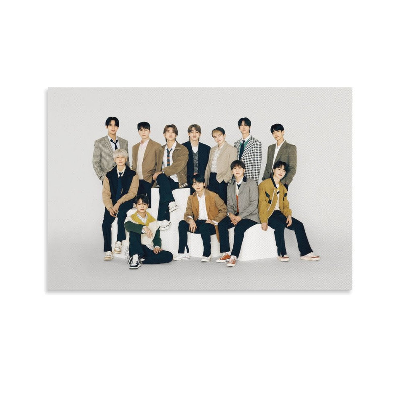 Seventeen K-pop Boy Band Poster Artworks Canvas Poster Room Aesthetic ...