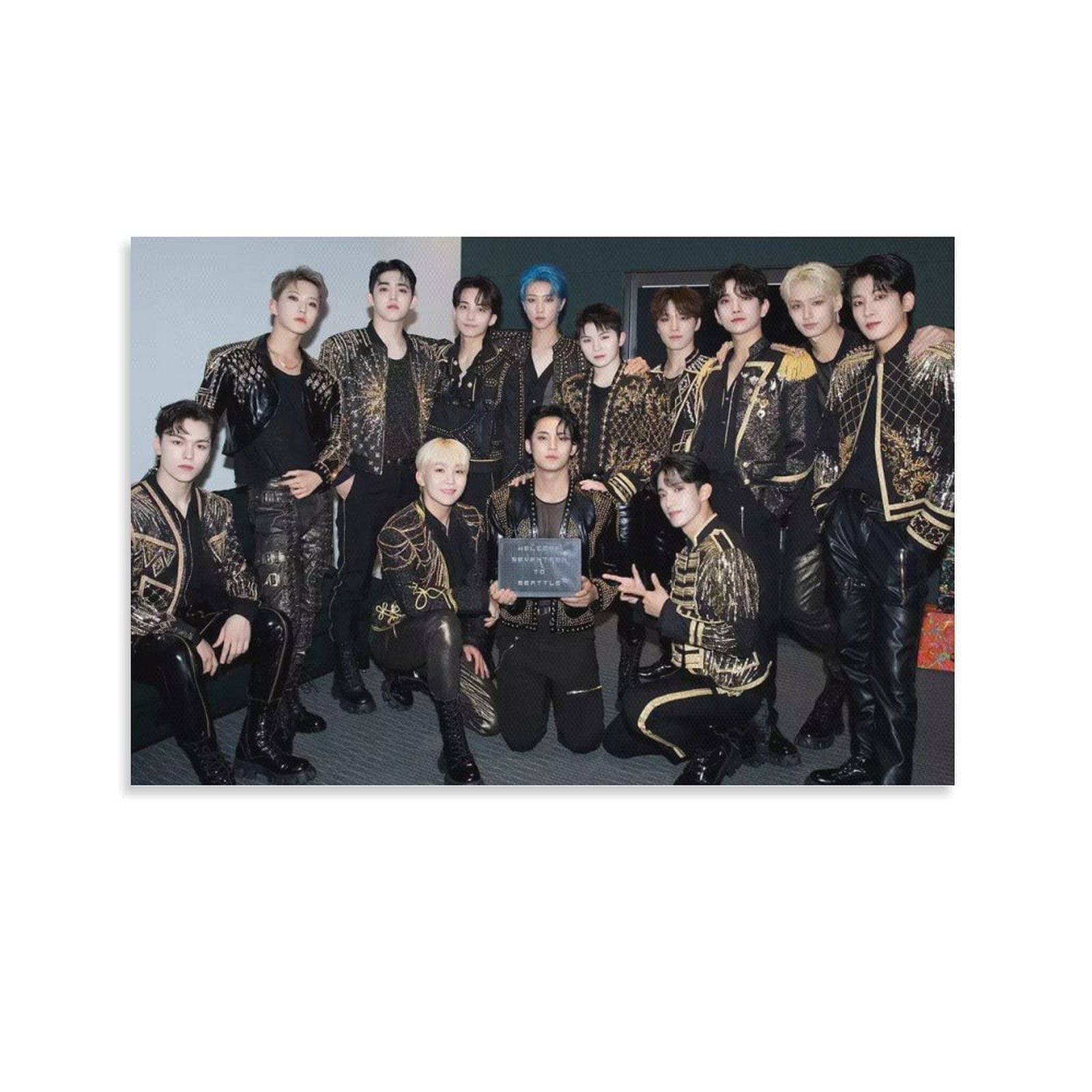 Seventeen K-pop Poster Hot Artworks Canvas Poster Room Aesthetic Wall ...