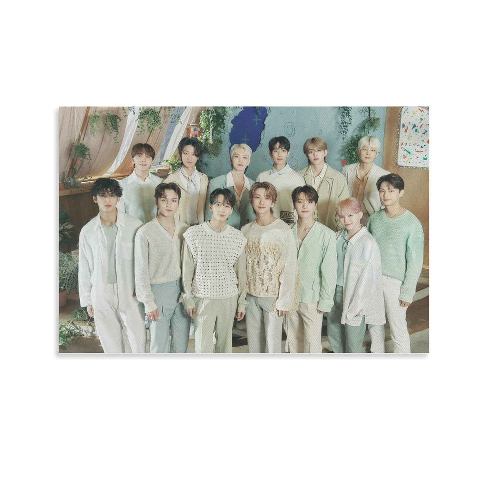 Seventeen K-pop Poster Posters Wall Art Painting Canvas Gift Living ...
