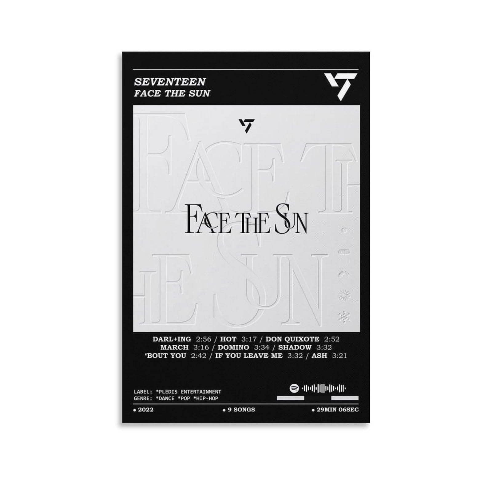 Seventeen Posters Face The Sun Music Cover Canvas Poster Bedroom ...