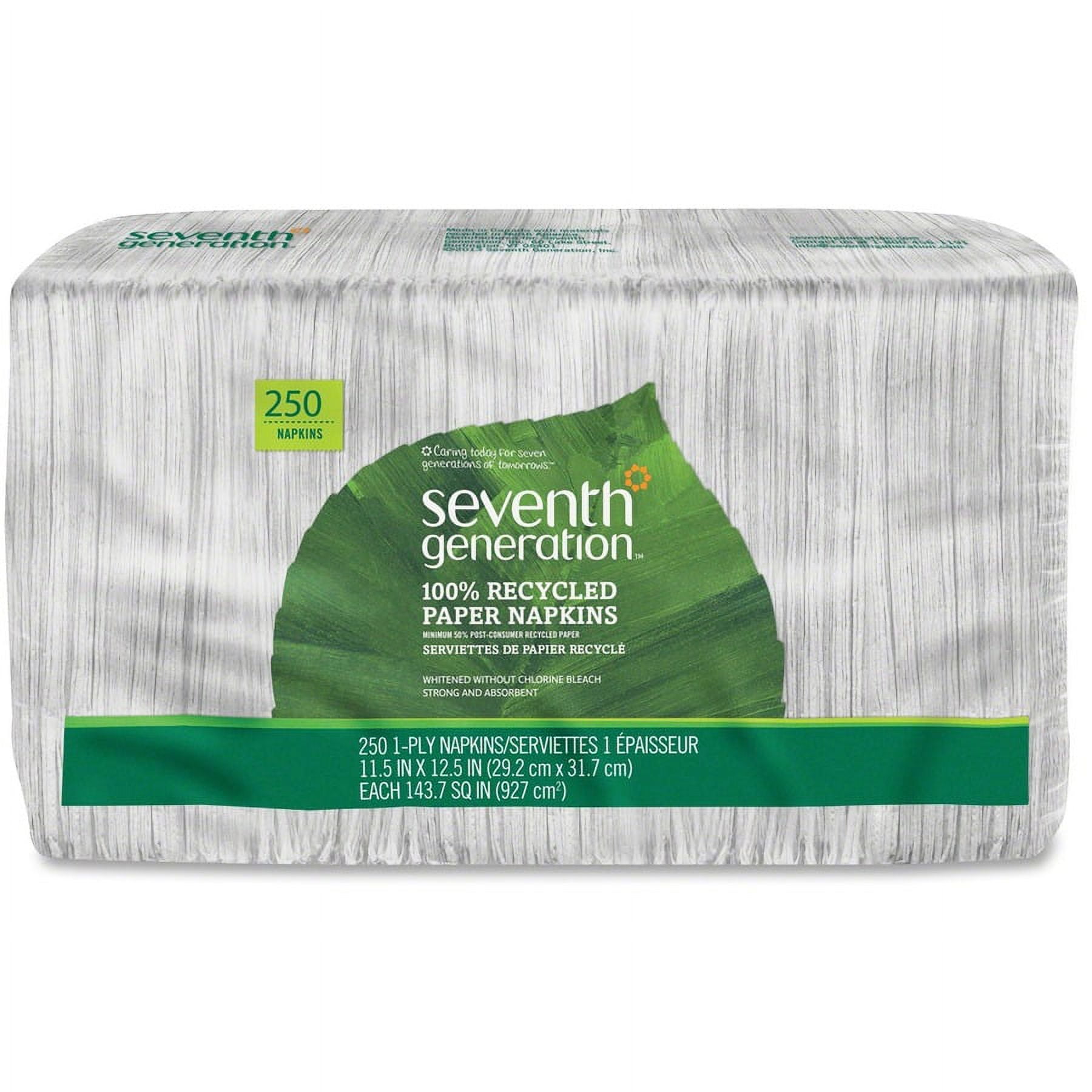 Seventh Generation 100% Recycled Paper Napkins - 1 Ply - 11.50" x 12.50 ...
