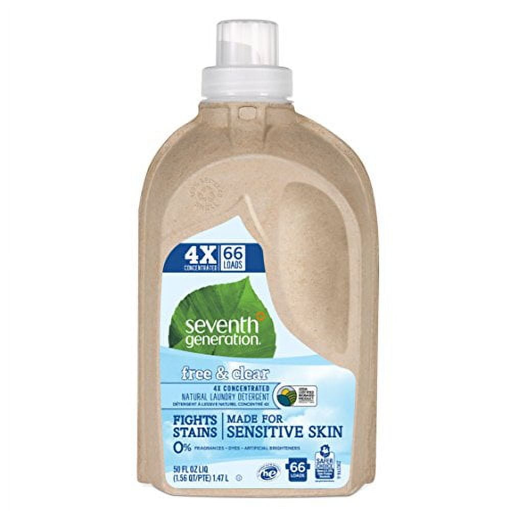 Seventh Generation Concentrated Liquid Laundry Detergent, Free and ...