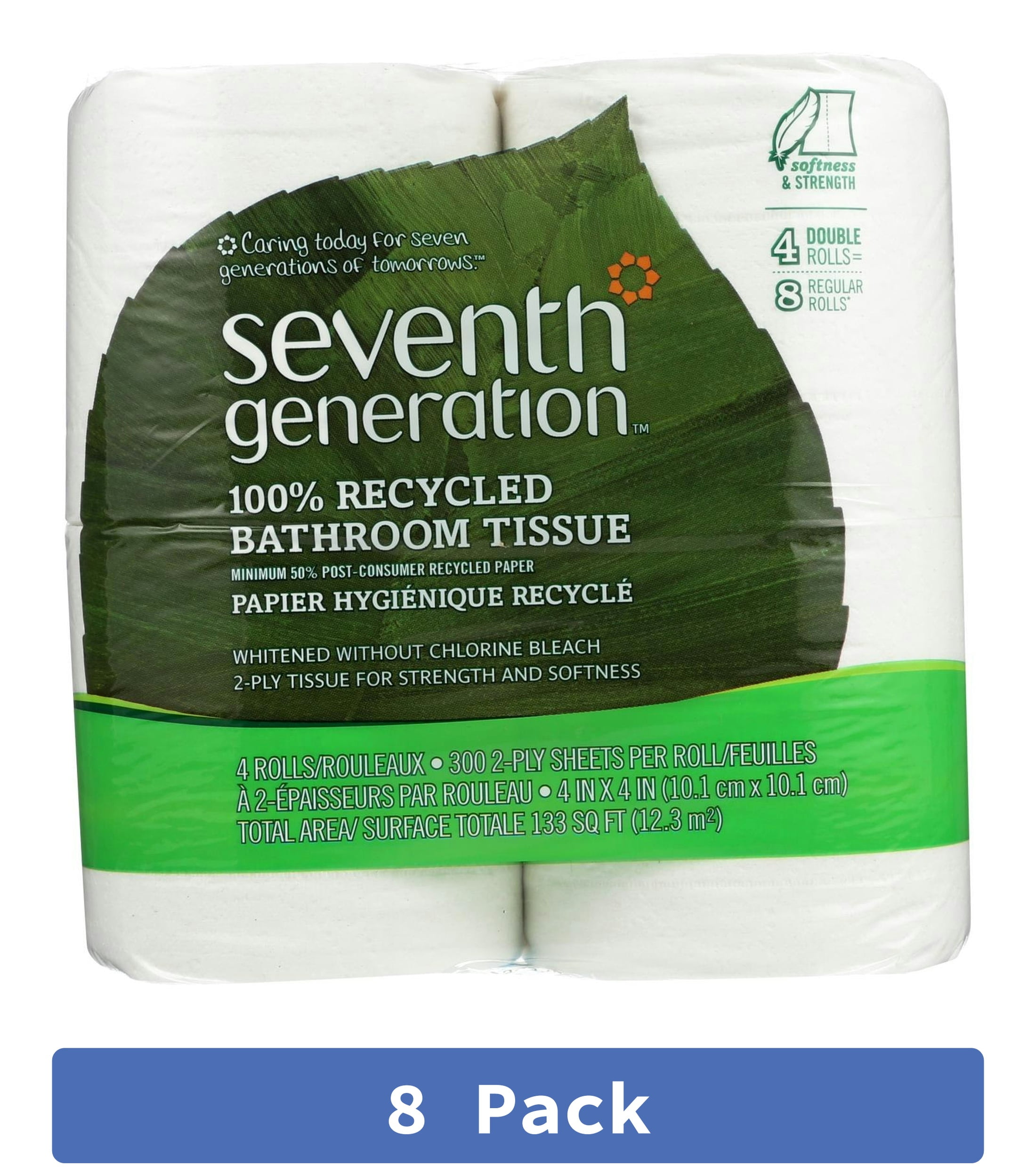 Seventh Generation Bath Tissue 2-Ply 300 Count 4-Pack (Pack Of 8 ...