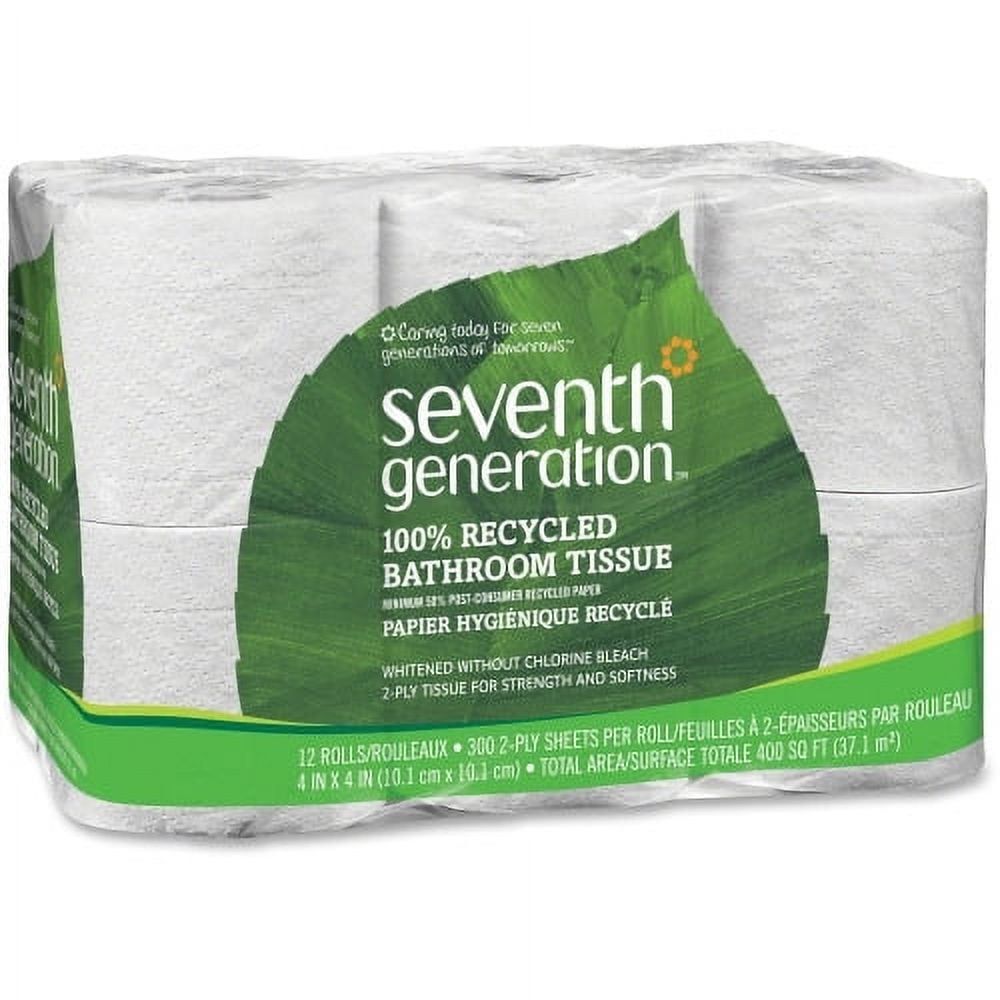 Seventh Generation Recycled 2-Ply Bathroom Tissue, 240 Sheets, 12 Roll ...