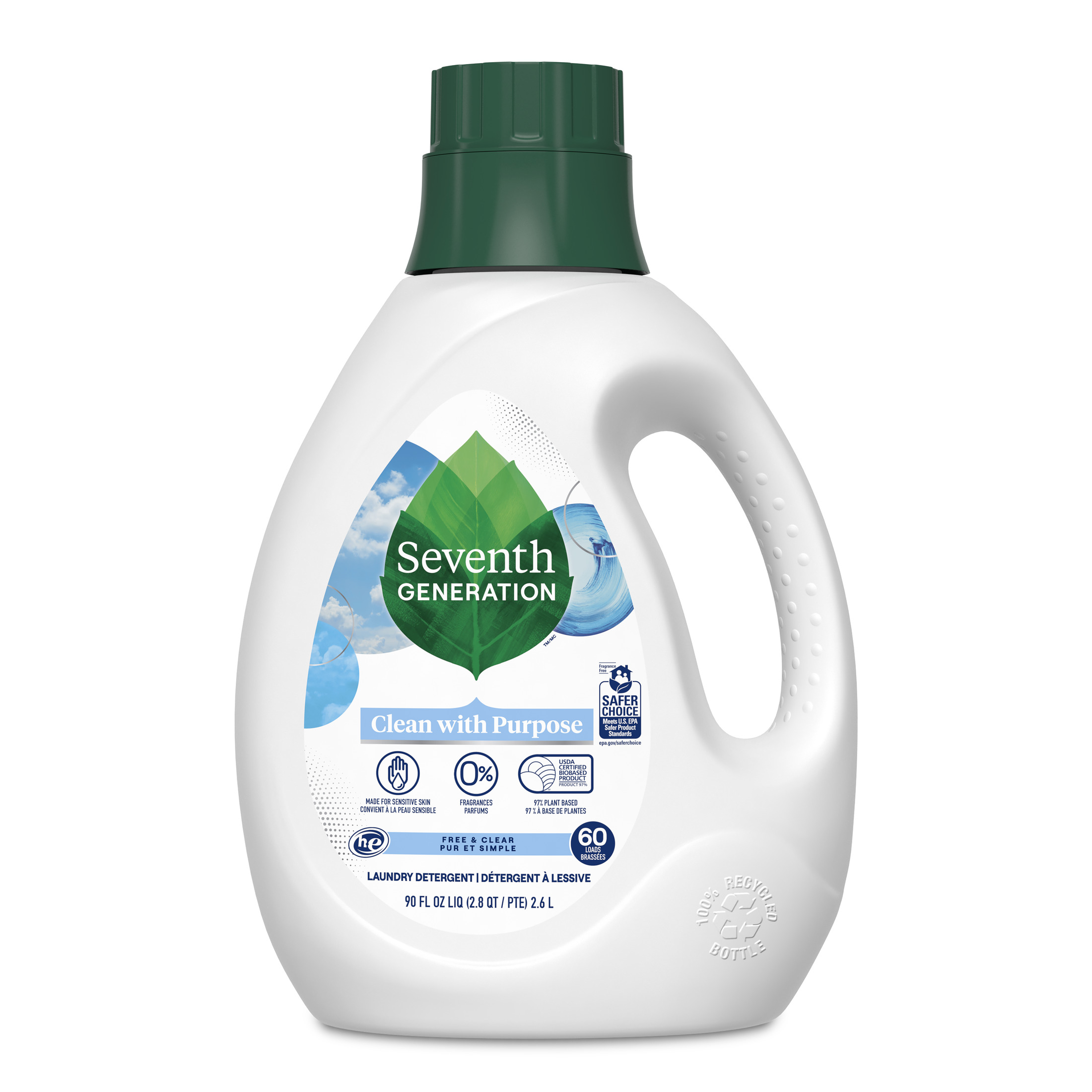 Seventh Generation Glass Cleaner, Free & Clear, 23 oz - Walmart.com