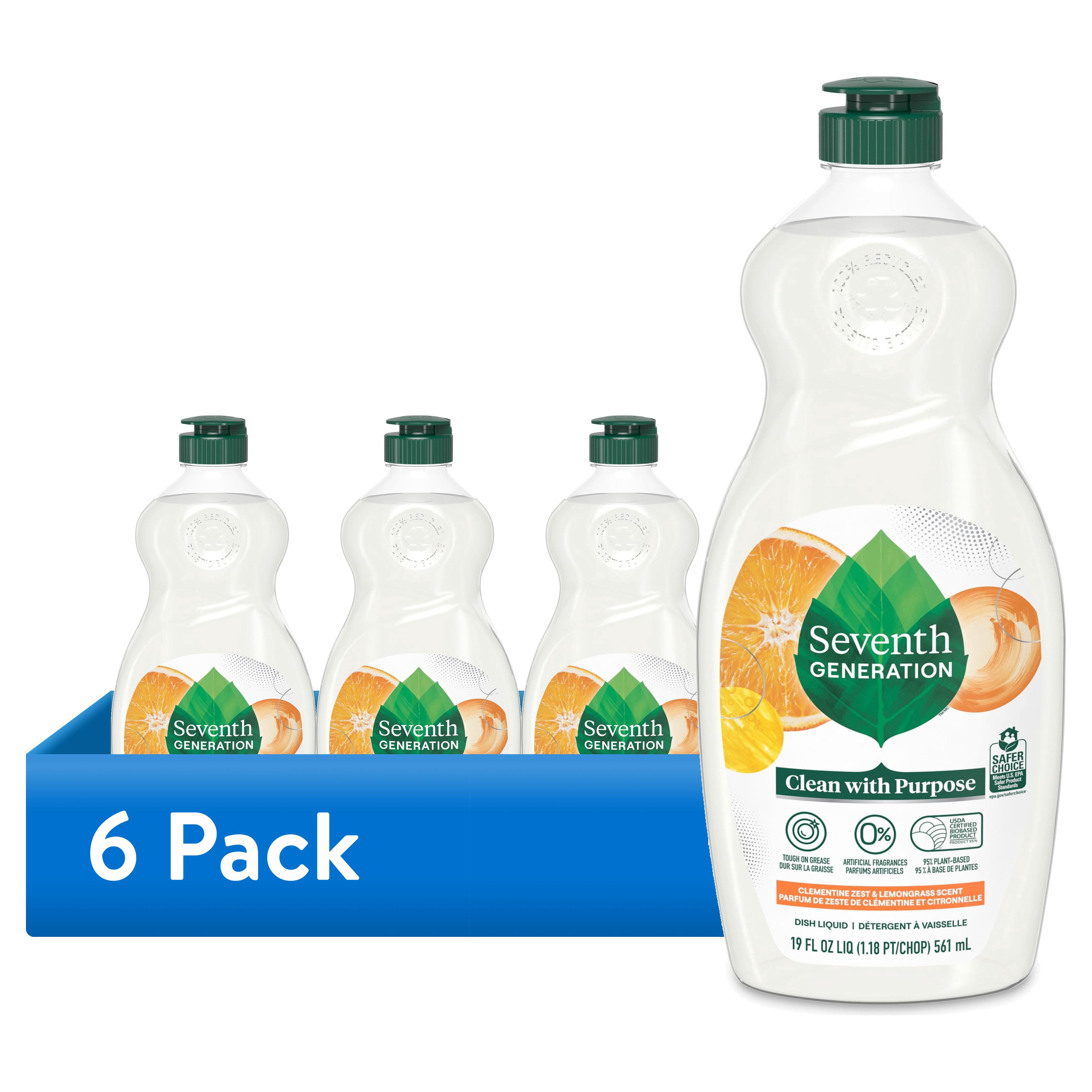 (6 pack) Seventh Generation Dish Liquid Soap Dishwashing Soap ...