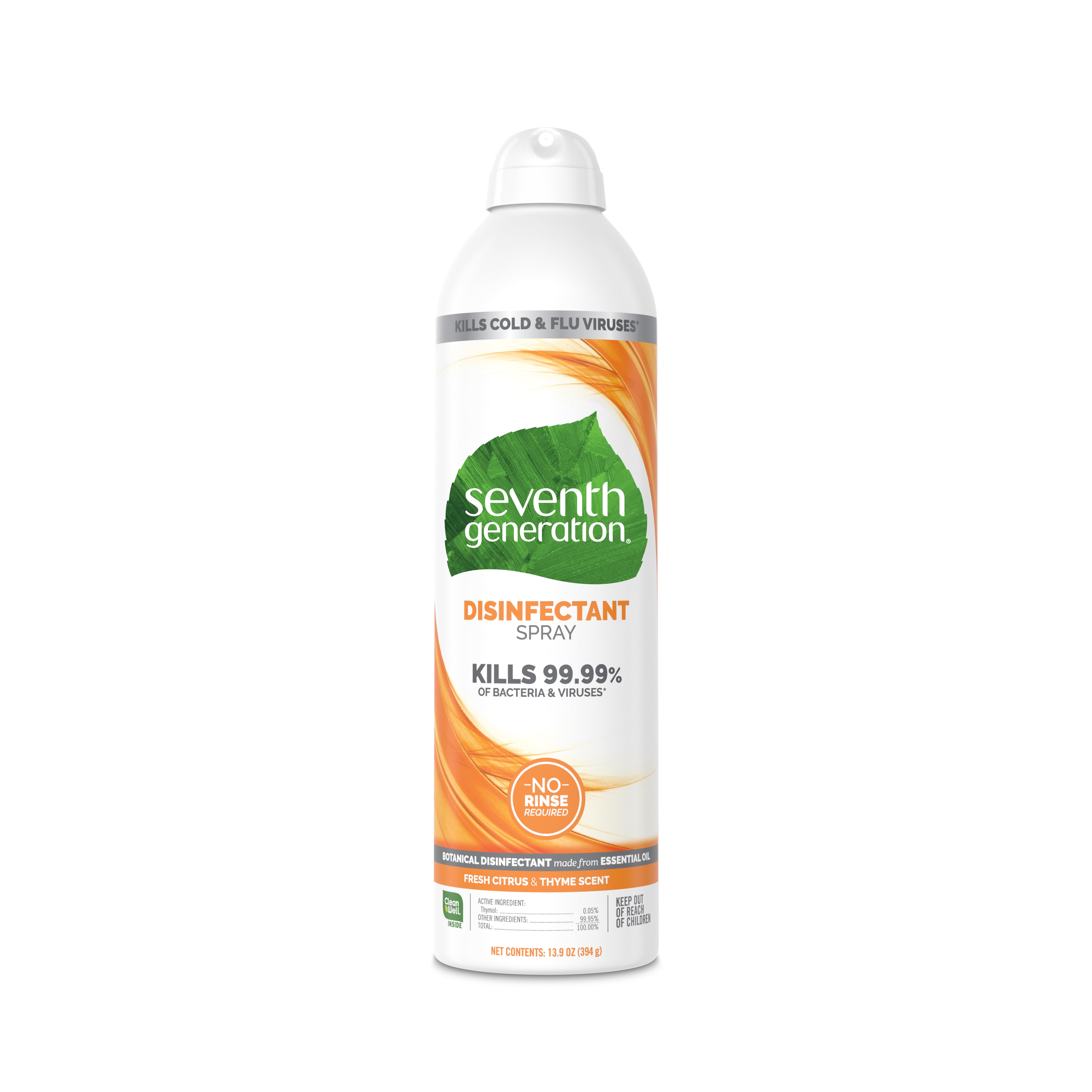 Seventh Generation Disinfectant Spray Fresh Citrus & Thyme 13.9 oz ...