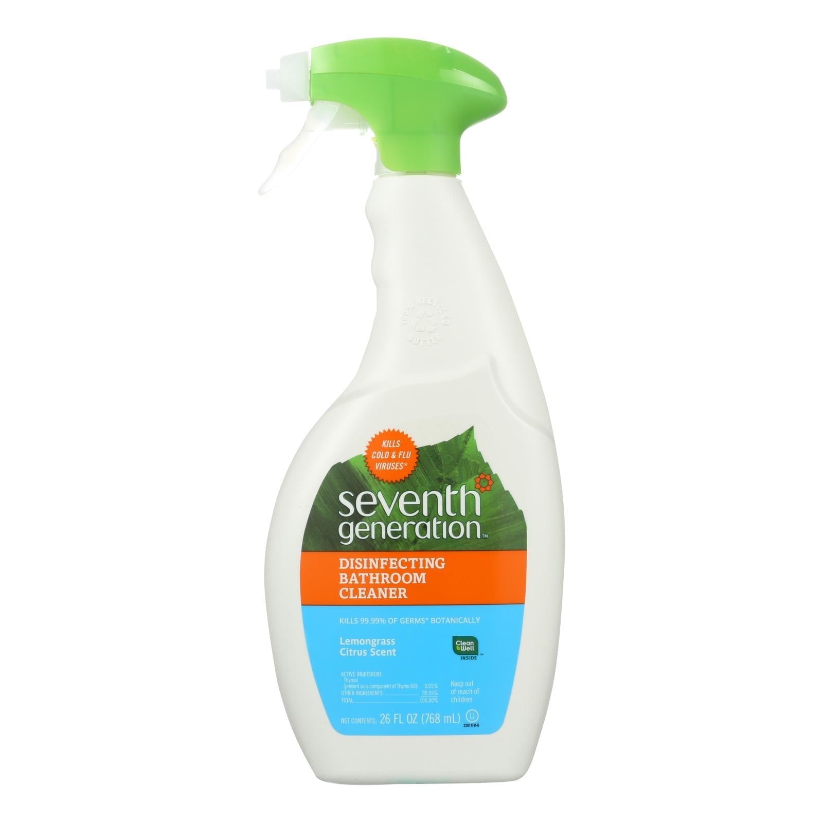 Seventh Generation Disinfecting Bathroom Cleaner, Lemongrass Thyme ...