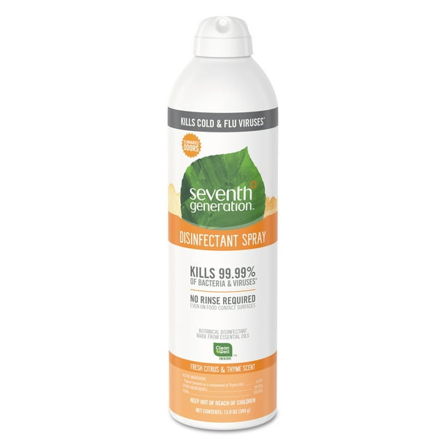 Seventh Generation Disinfecting Spray Cleaner Fresh Citrus and Thyme 13 ...