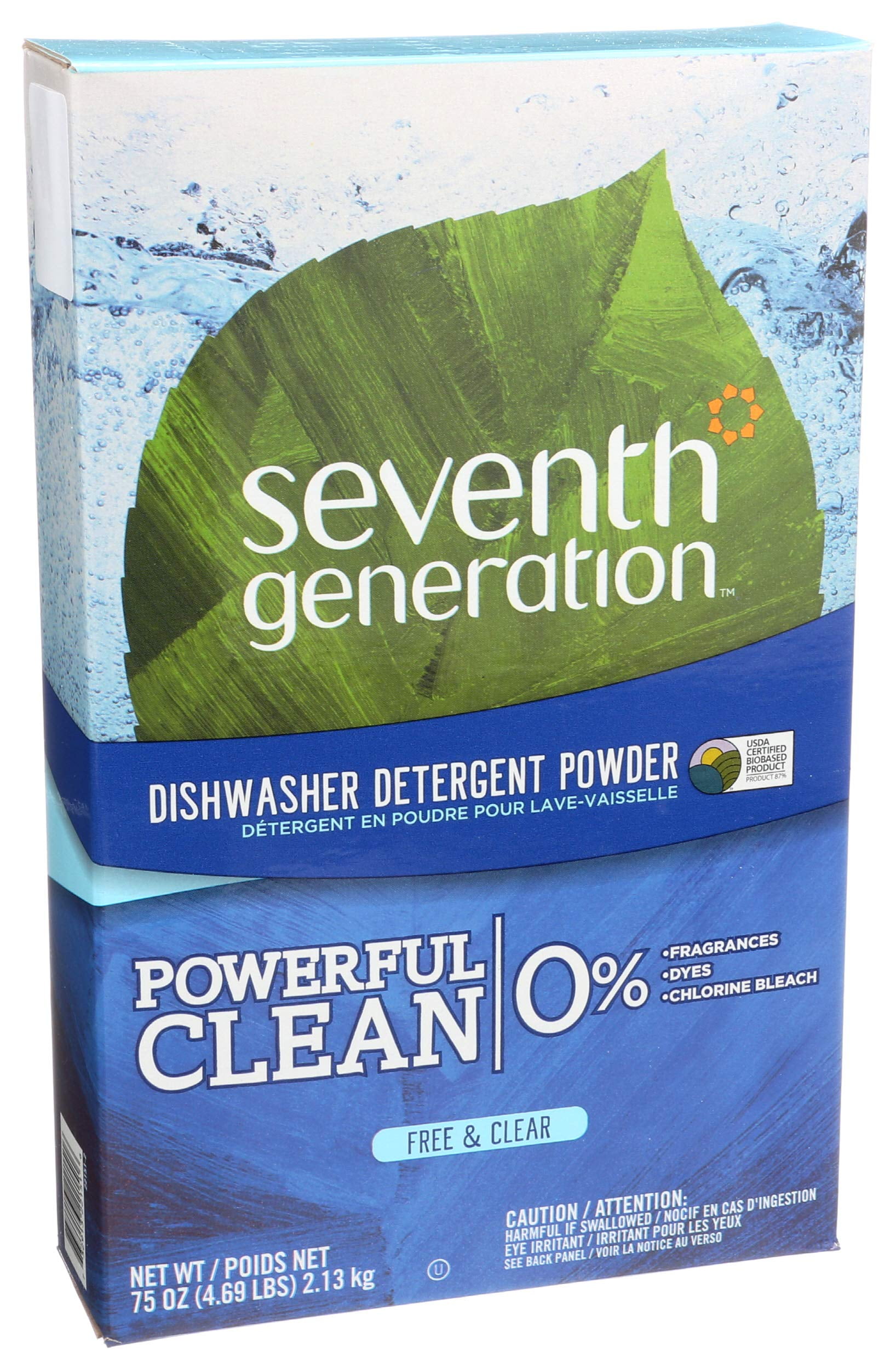 Seventh Generation Free And Clear Dishwasher Detergent Powder 75 Oz ...