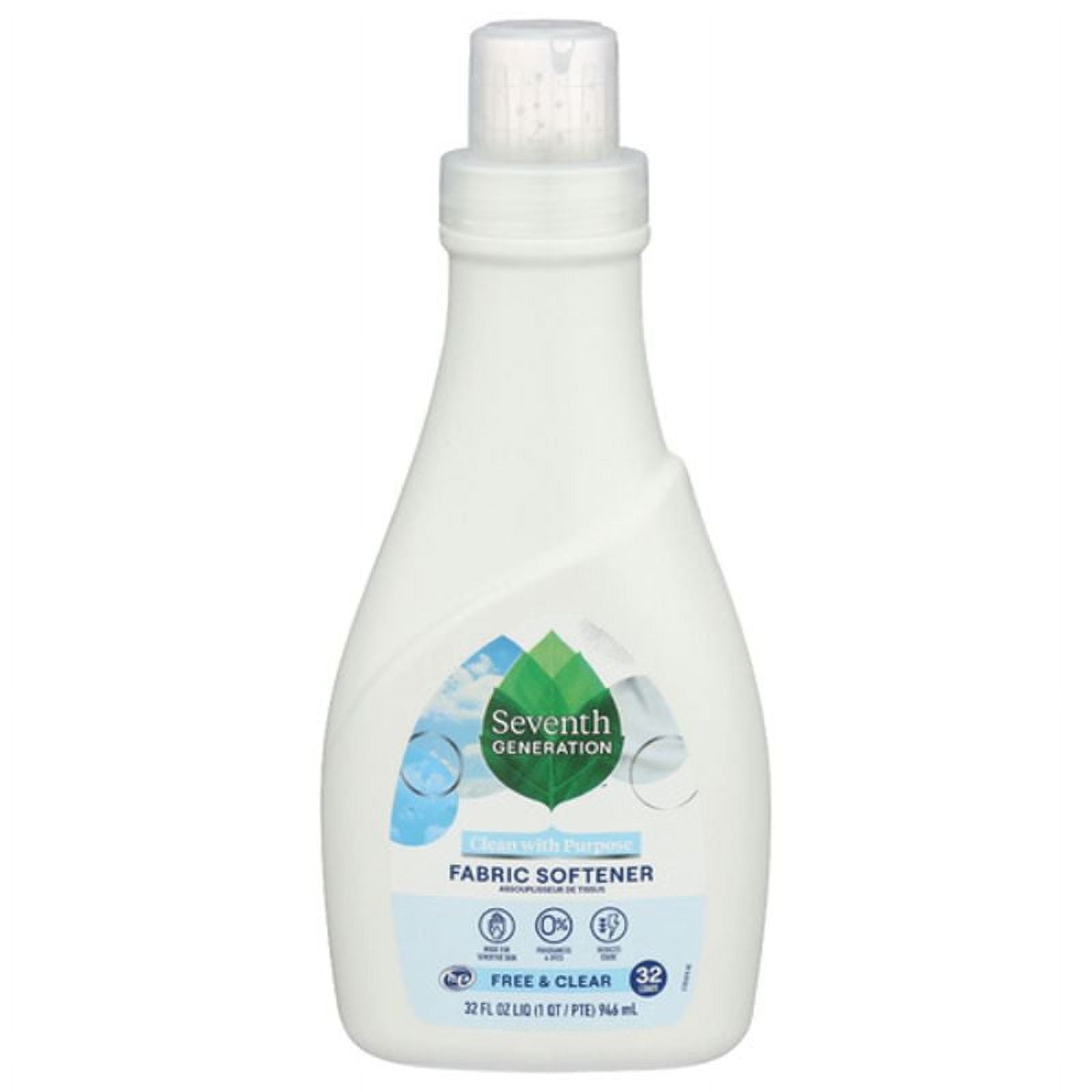 Seventh Generation Free & Clear Fabric Softener 32 oz Pack of 2 ...