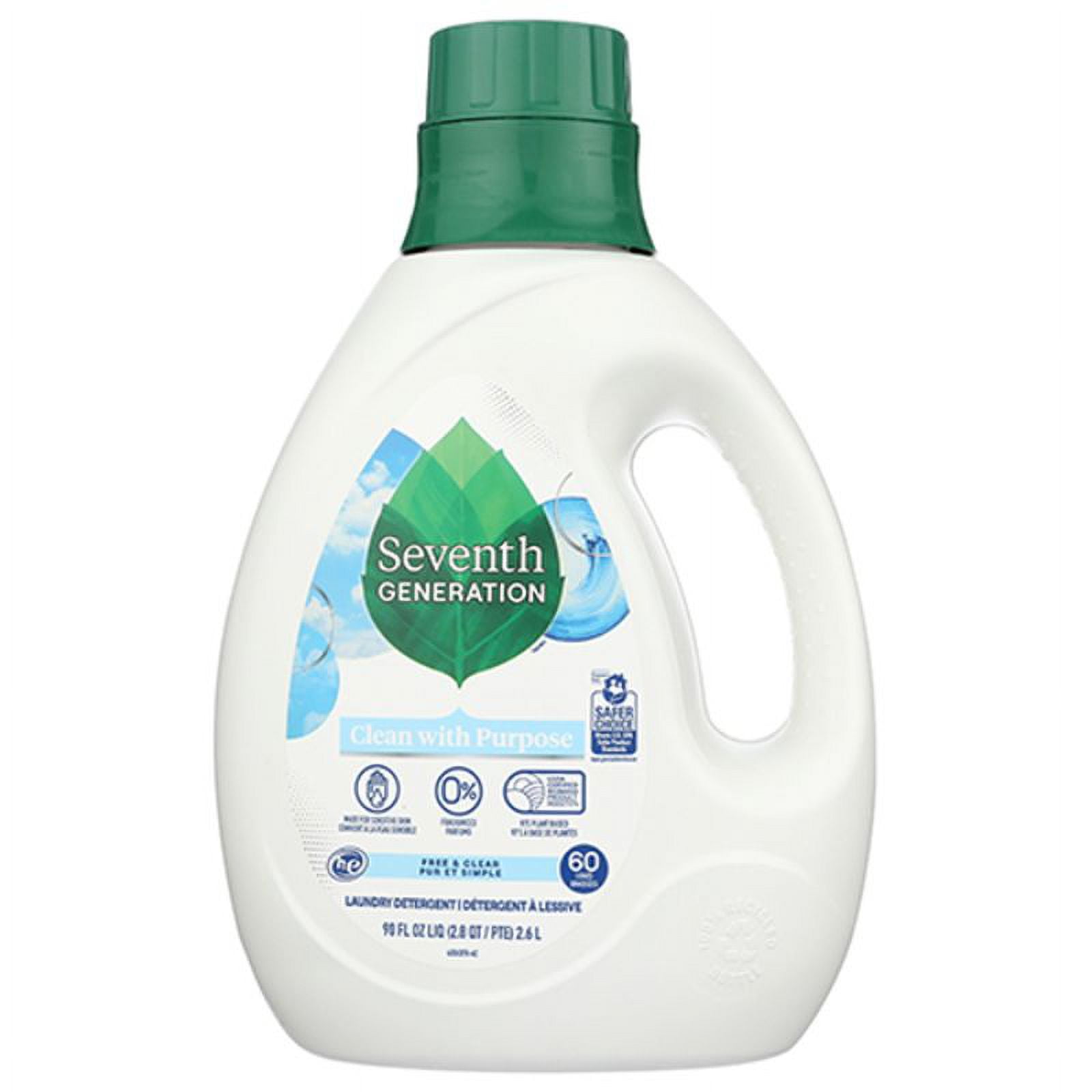 Seventh Generation Free & Clear Laundry Detergent 90 fl oz Pack of 2 ...