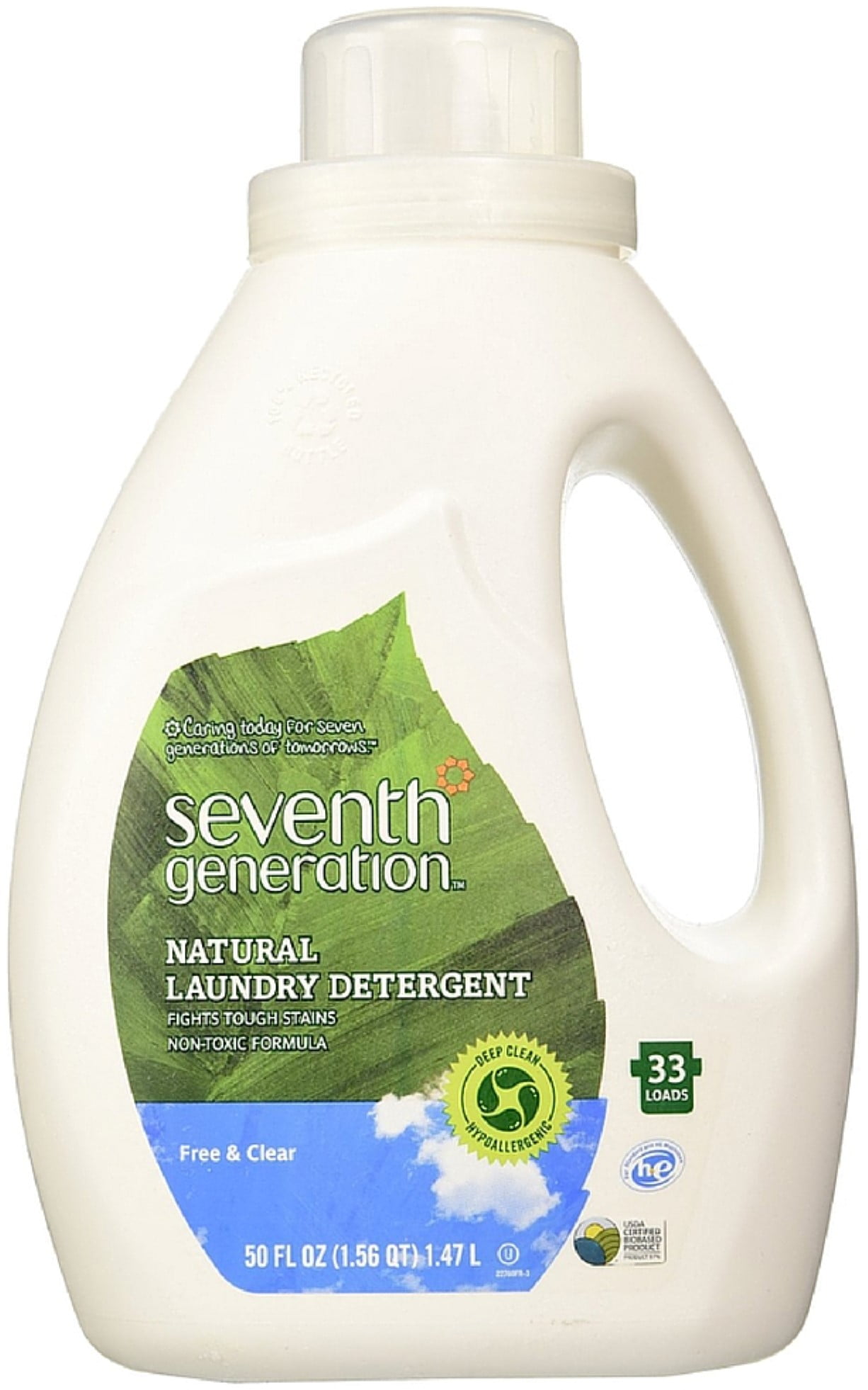 Seventh Generation Free & Clear, Sensitive Skin, Unscented Laundry ...