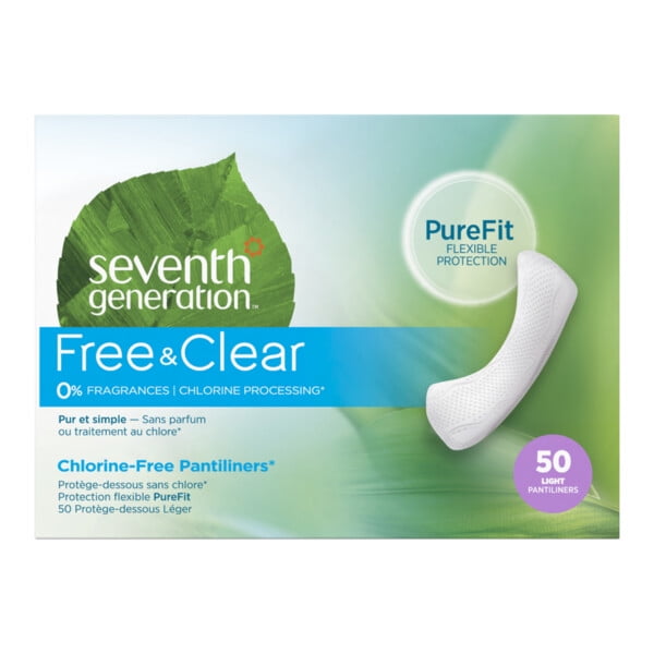 Seventh Generation Free and Clear Pantiliners, Unscented, 50 Ct HSA/FSA ...
