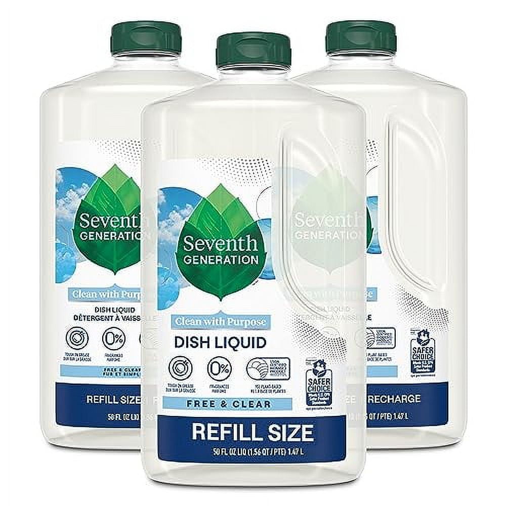 Seventh Generation Hand Dish .. Wash Refill, Free & .. Clear, 3pk 50z ...
