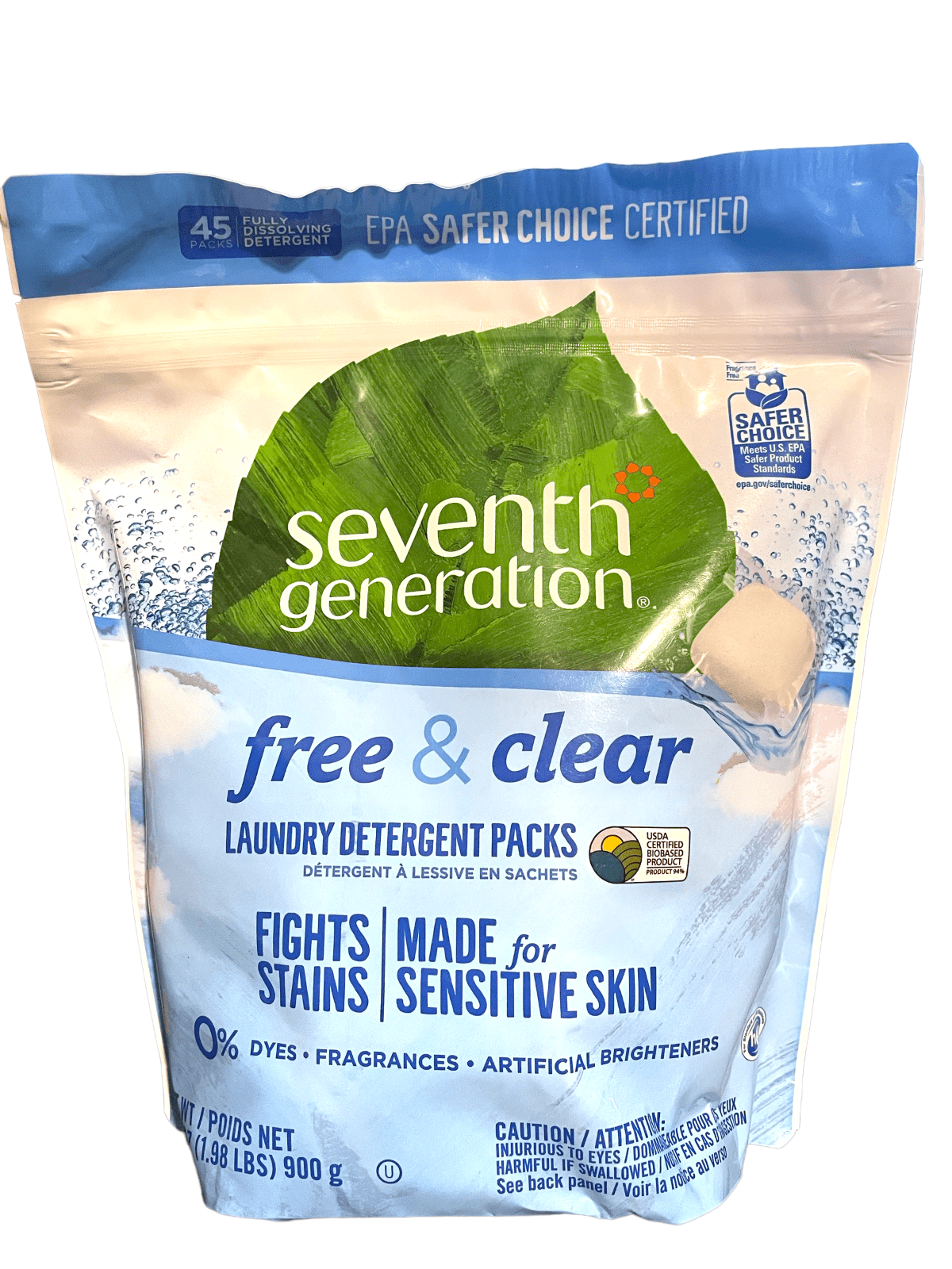 Seventh Generation Laundry Detergent Packs Fights Stains USDA Certified ...