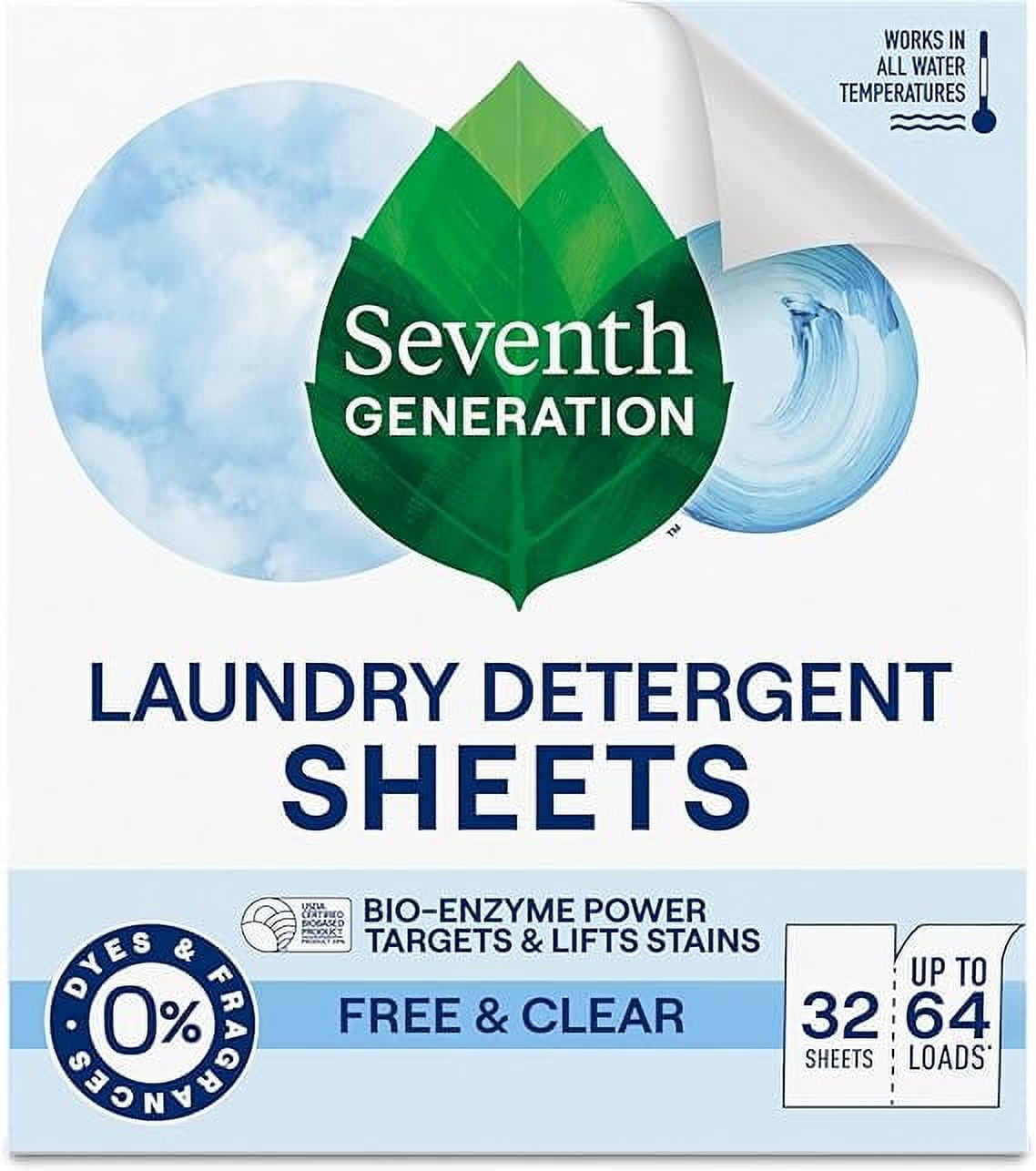 Seventh Generation Sensitive Skin Laundry Detergent Sheets, Free ...